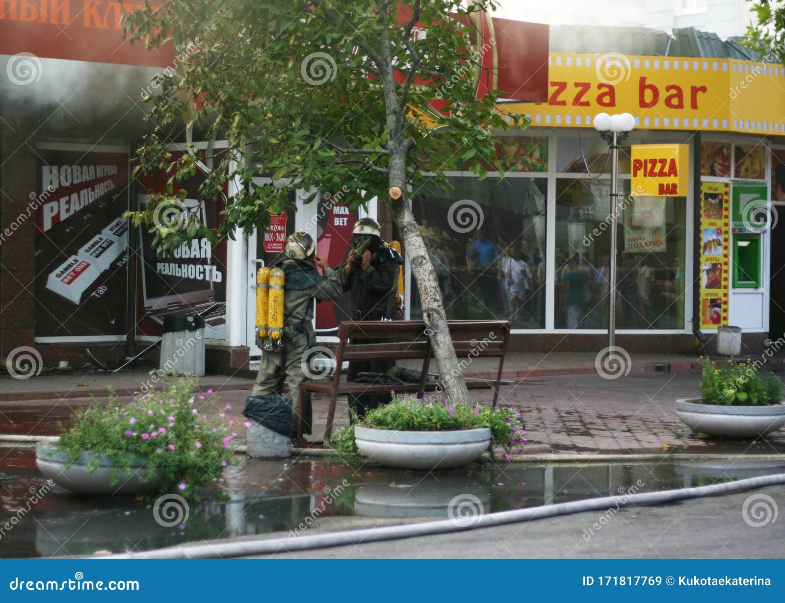 Place of Incident. Firefighters Extinguished the Fire in the Surrender ...