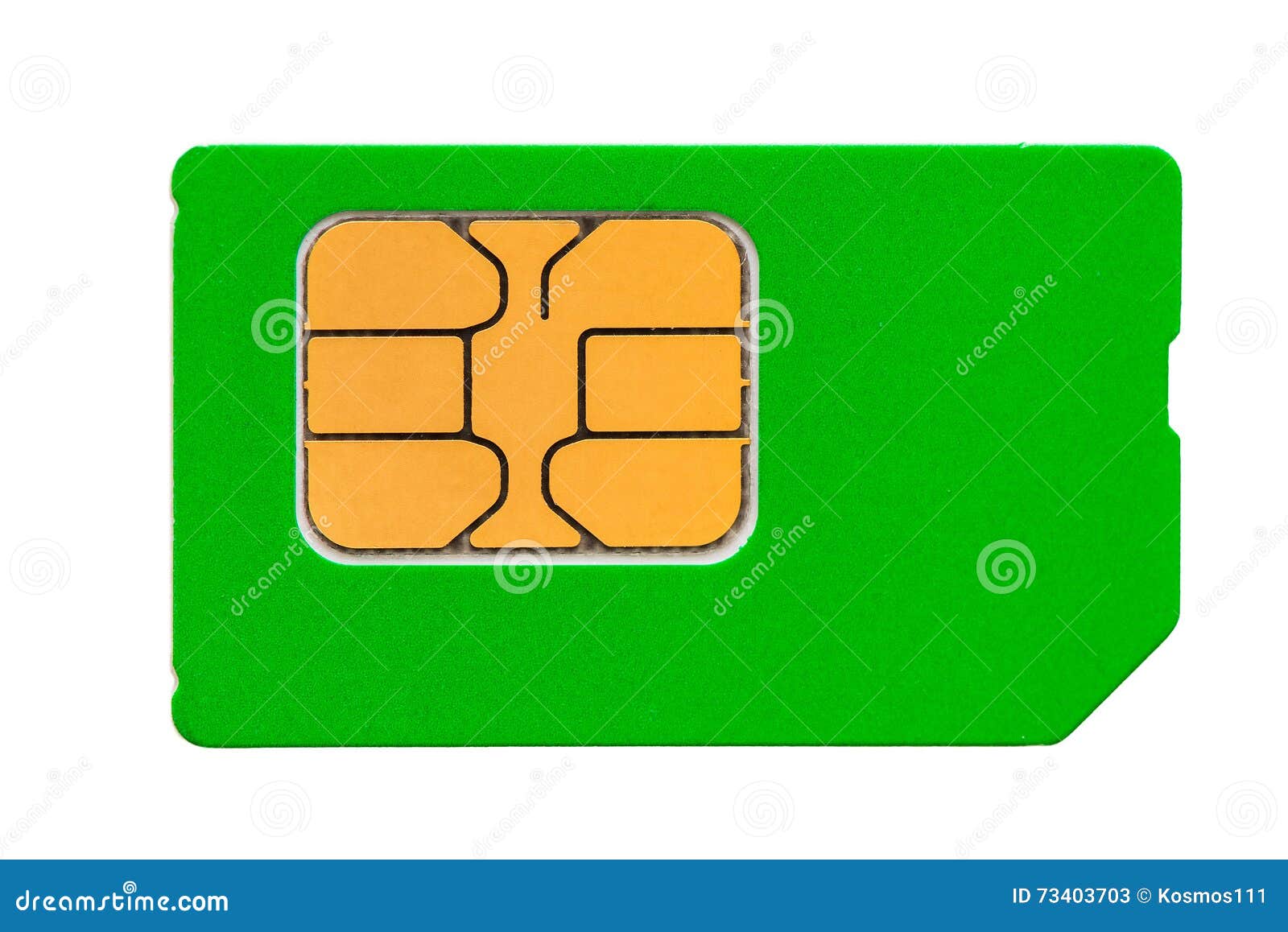 A Place for an Inscription on a Green Sim Card Stock Image - Image of ...