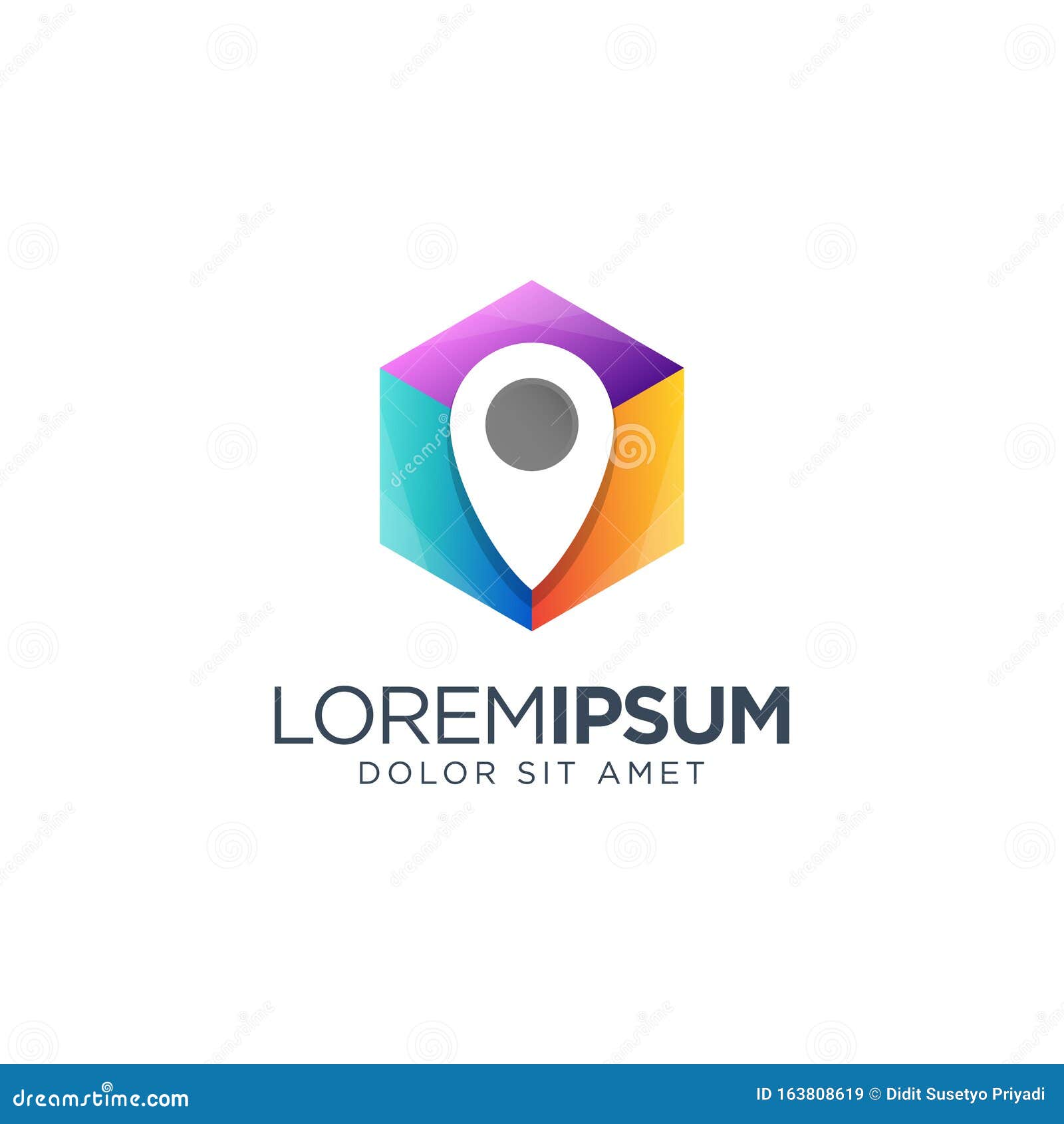 Place Logo Design Vector Illustration Stock Vector - Illustration of ...