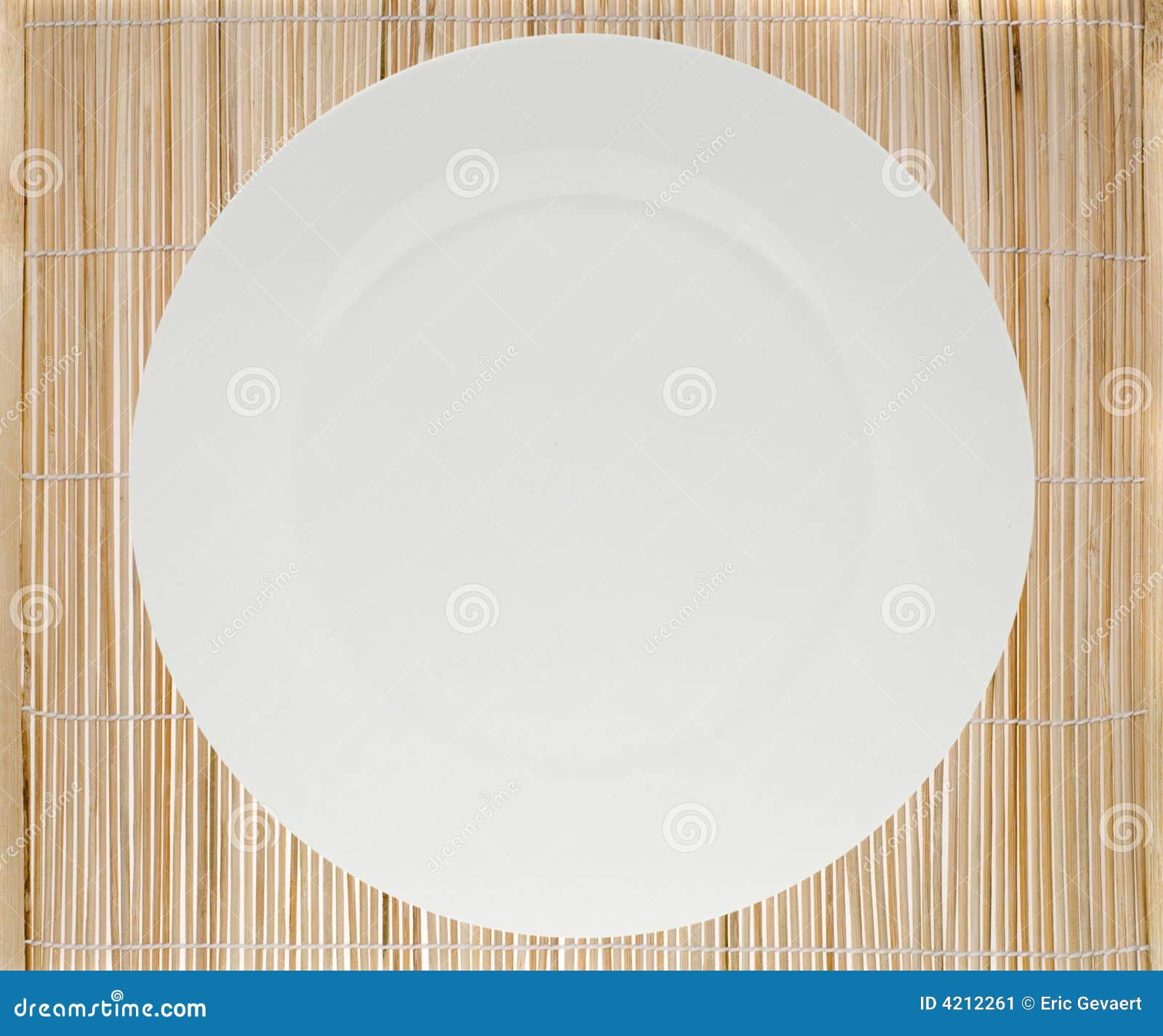 Place mat and plate stock image. Image of natural, wood - 4212261
