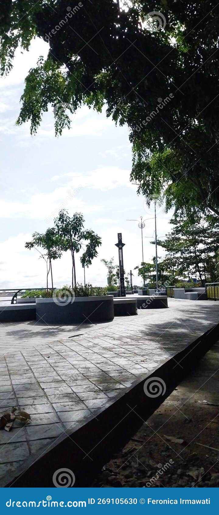 Place for a Morning Walk on the Waterfront Stock Photo - Image of ...