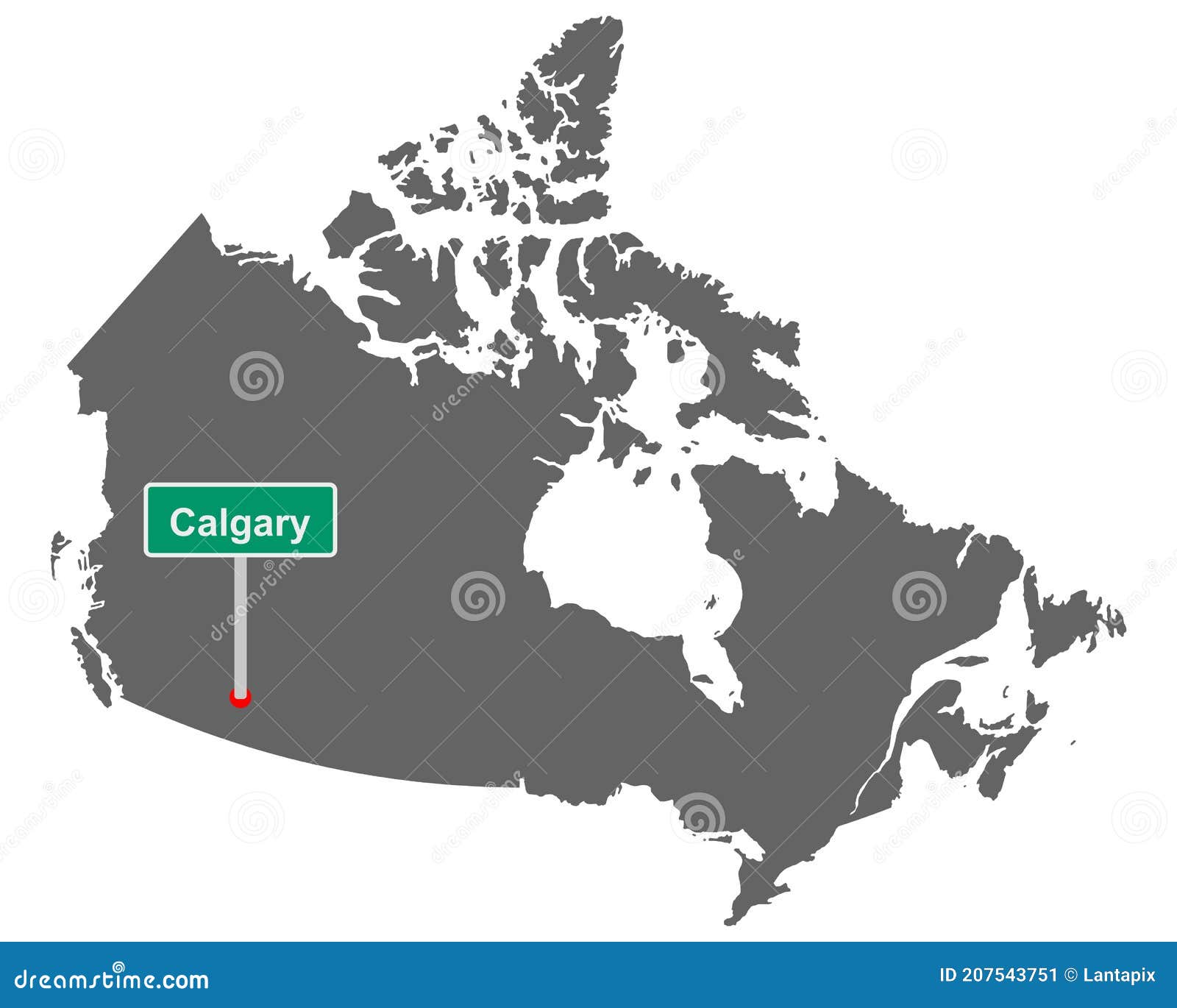 Place Name Sign Calgary at Map of Canada Stock Vector - Illustration of ...