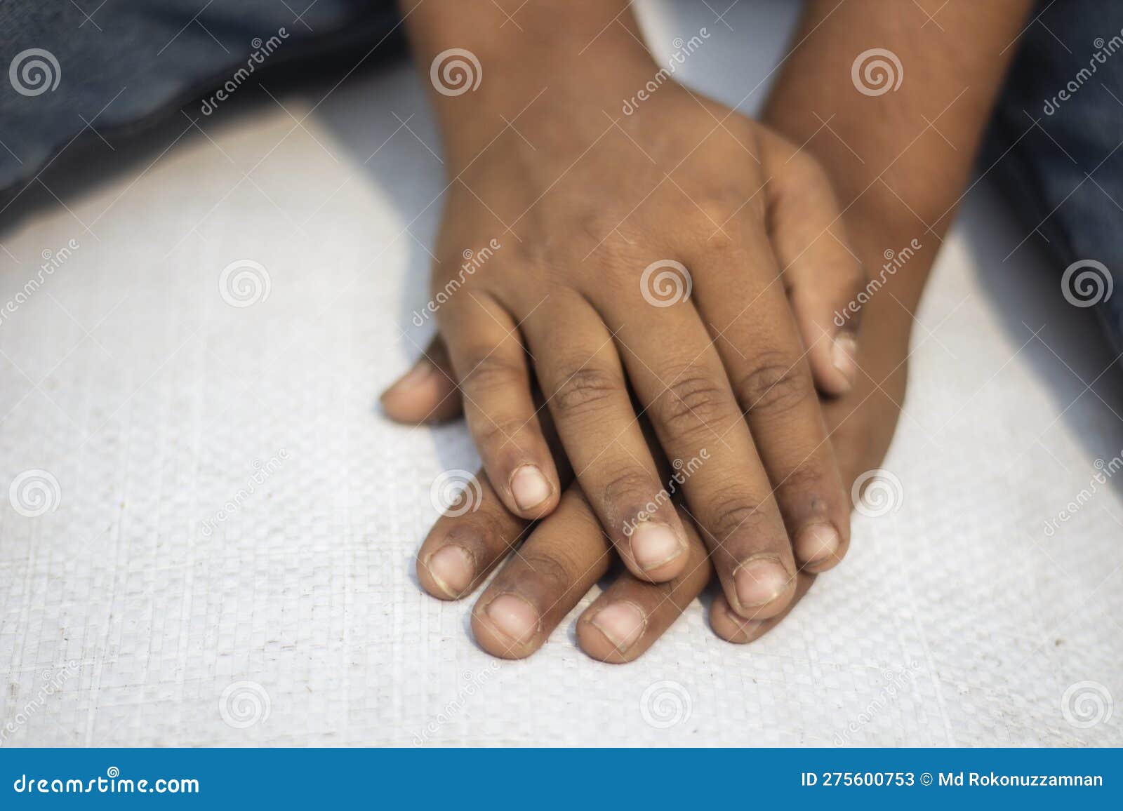 Place One Hand Over the Other Stock Image - Image of body, selective ...