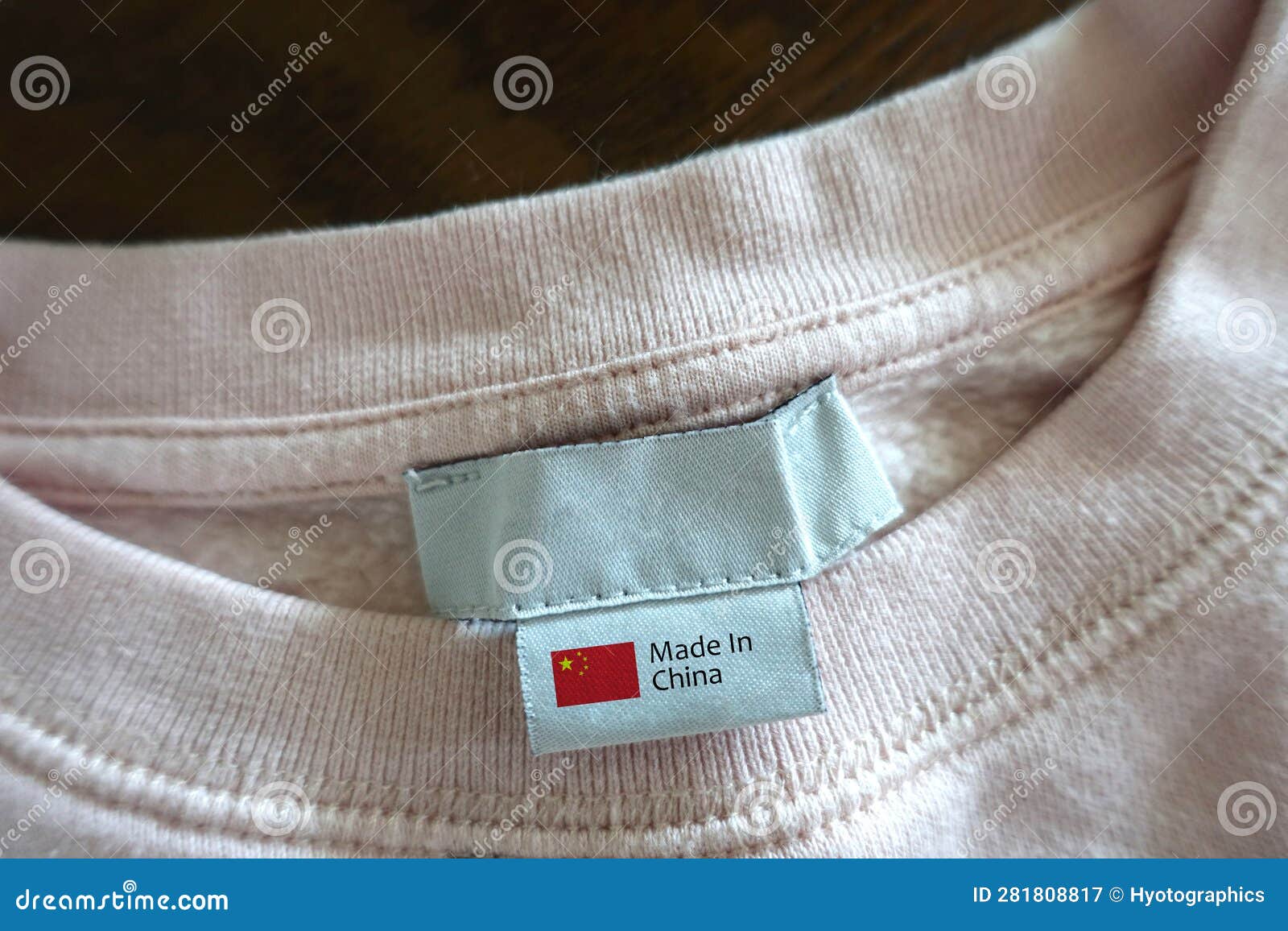 Made in China Label of T-Shirts. Stock Image - Image of flag, fashion ...