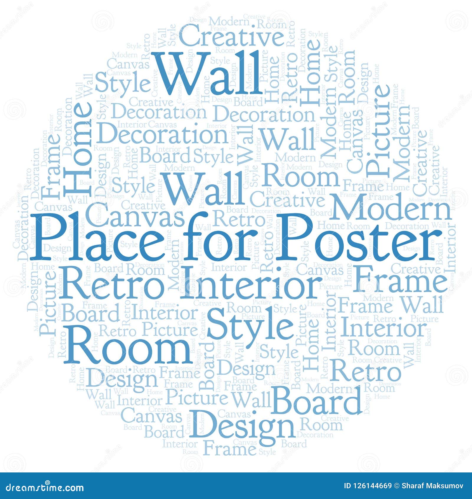 Place for Poster Word Cloud. Stock Illustration - Illustration of ...