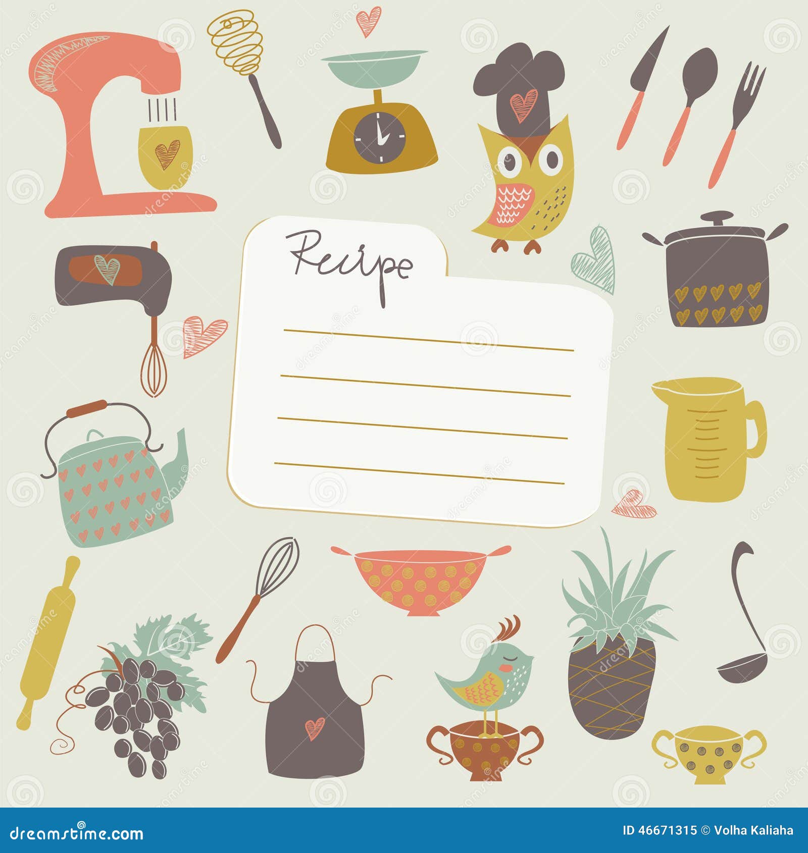 Place for recipe stock vector. Illustration of beater - 46671315