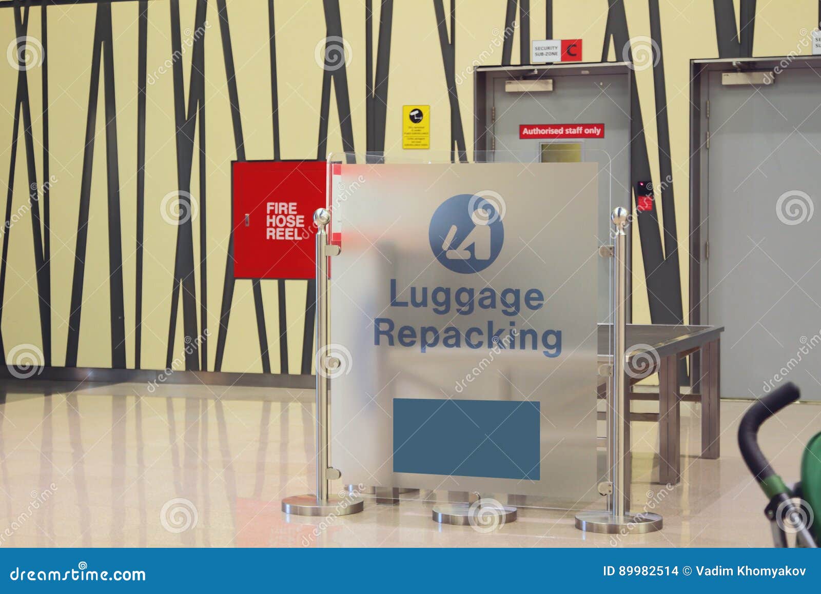 Place of Repacking of Baggage at Airport. Dubai, UAE Stock Photo ...