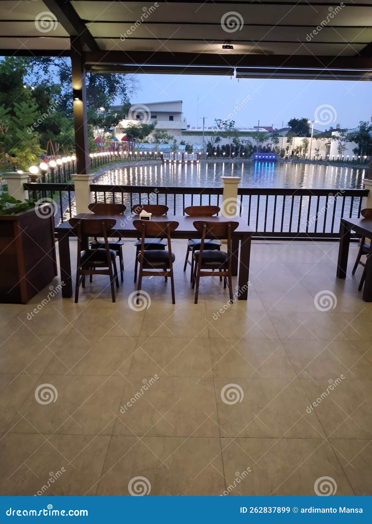 Place for Rest Area in House Garden Stock Image - Image of lighting ...