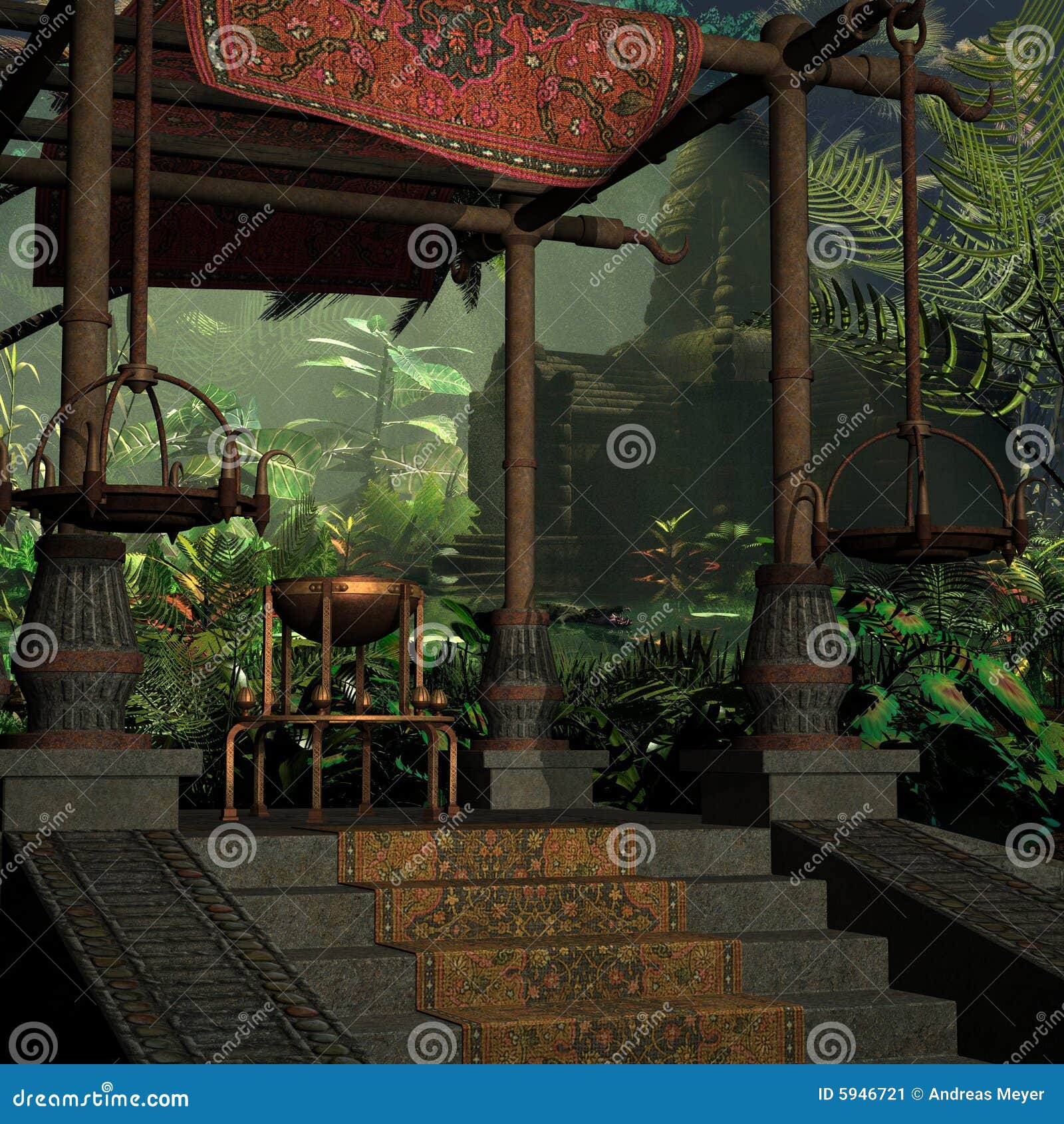 Place of Rituals stock illustration. Illustration of building - 5946721