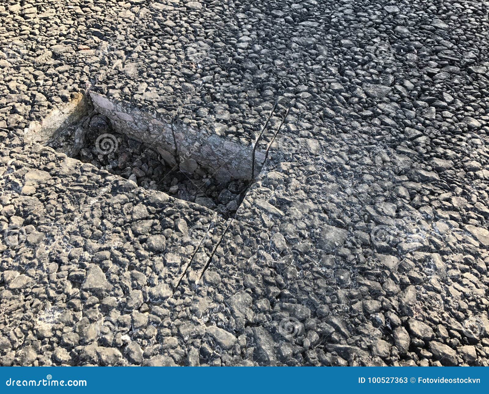 Place of Sample of Asphalt Concrete Coating. Kern Stock Image - Image ...