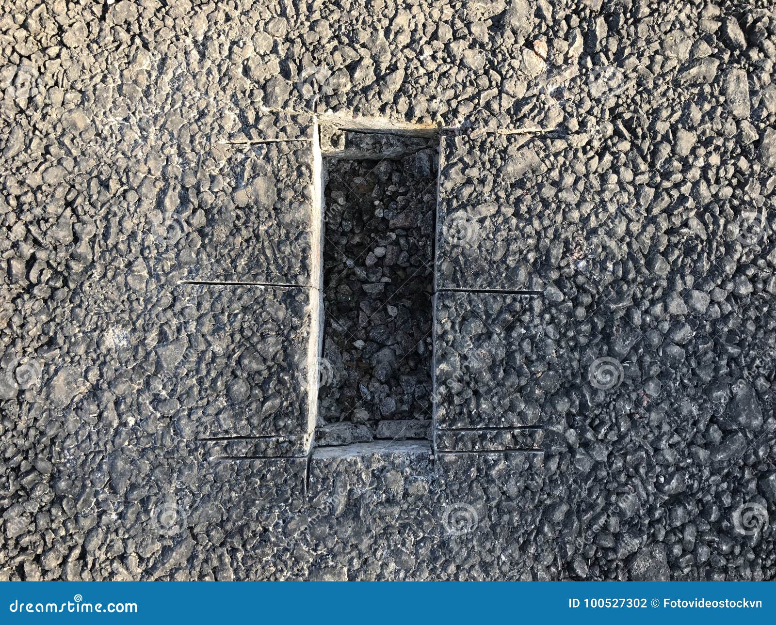 Place of Sample of Asphalt Concrete Coating. Kern Stock Photo - Image ...