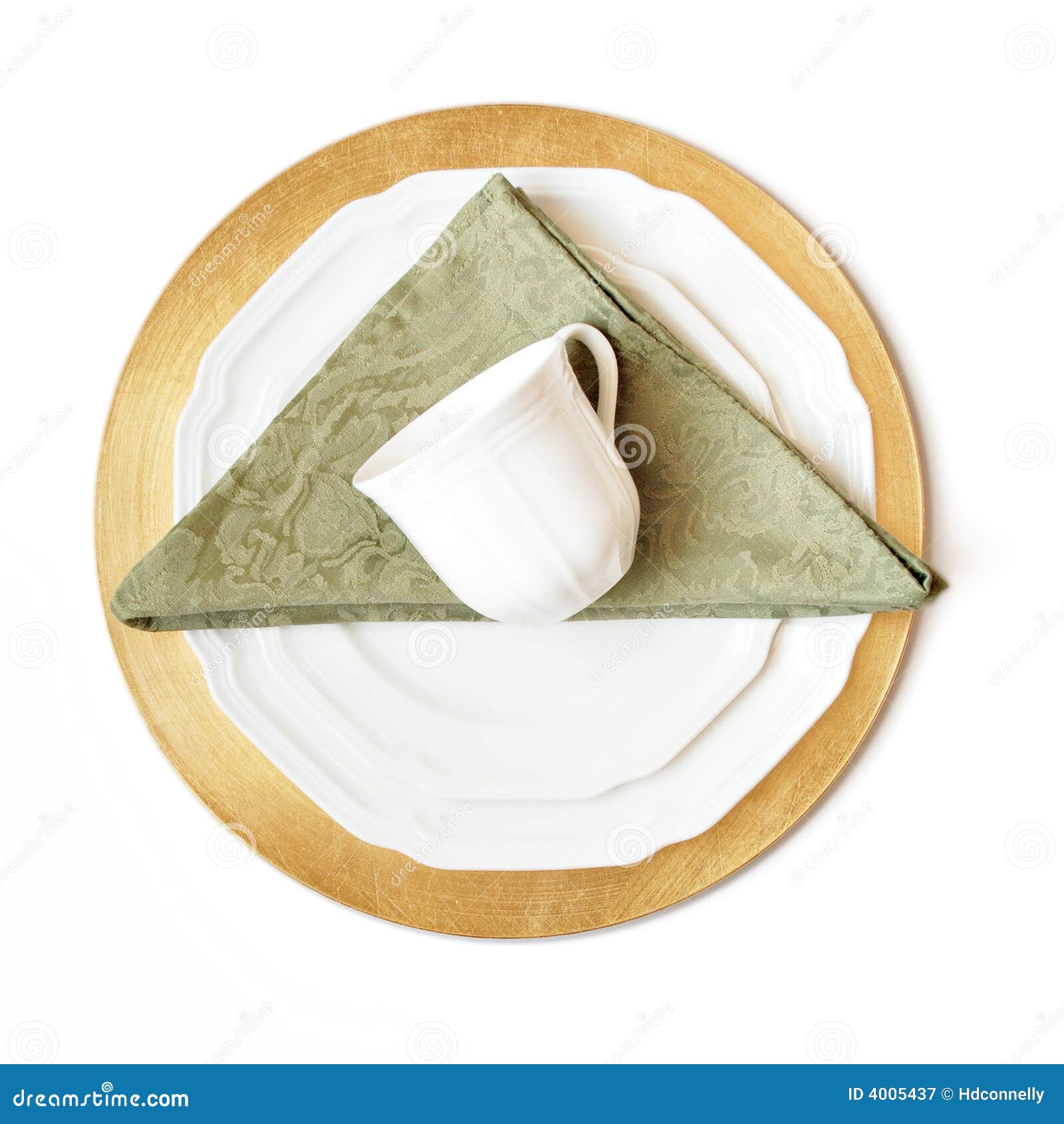 Place setting stock image. Image of high, folded, gold - 4005437