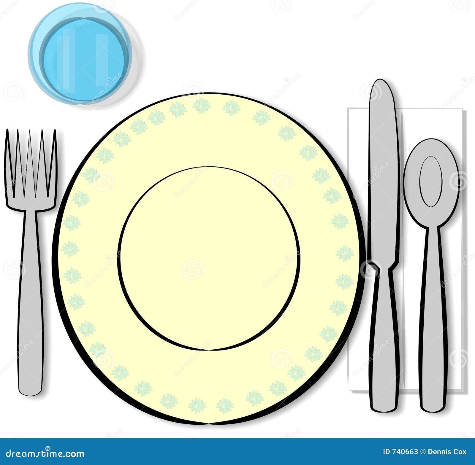 Place setting stock illustration. Illustration of glass - 740663