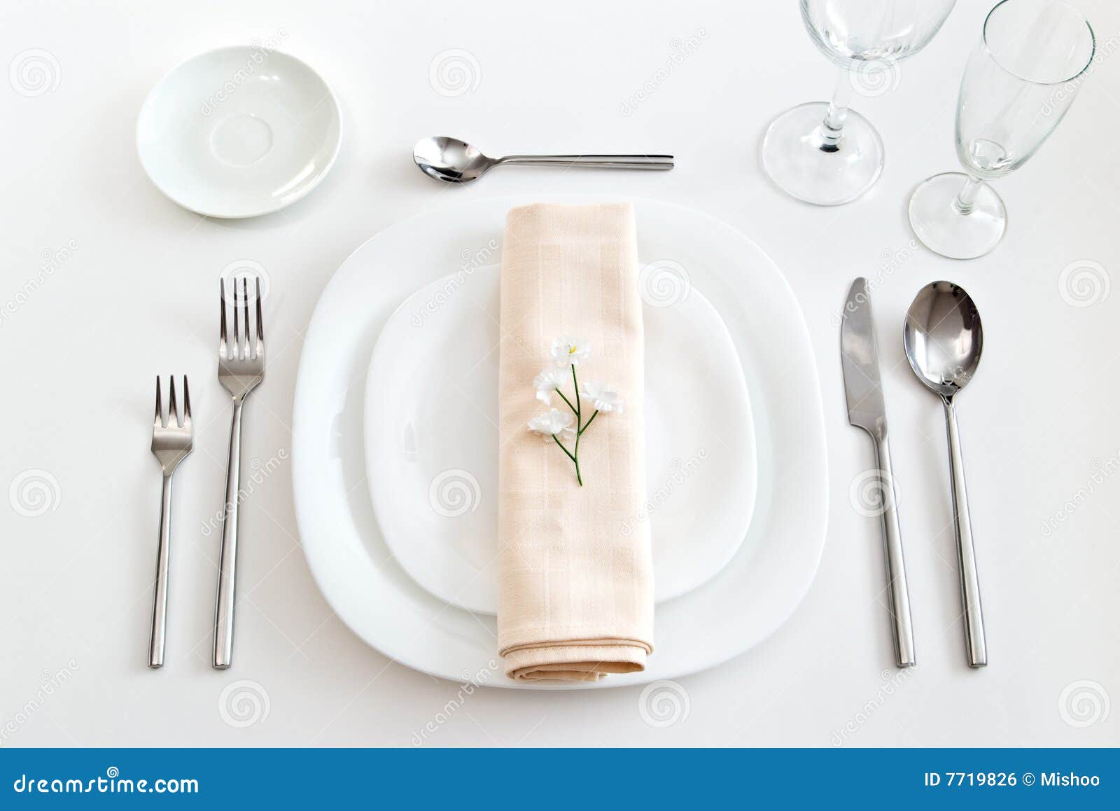 Place setting stock photo. Image of utensil, formal, romance - 7719826