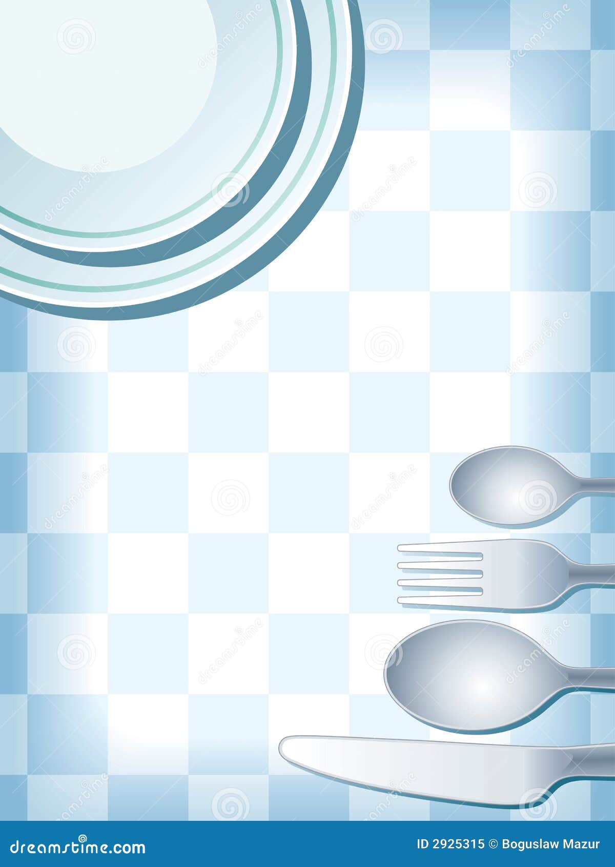 Place setting blue stock vector. Illustration of cooking - 2925315