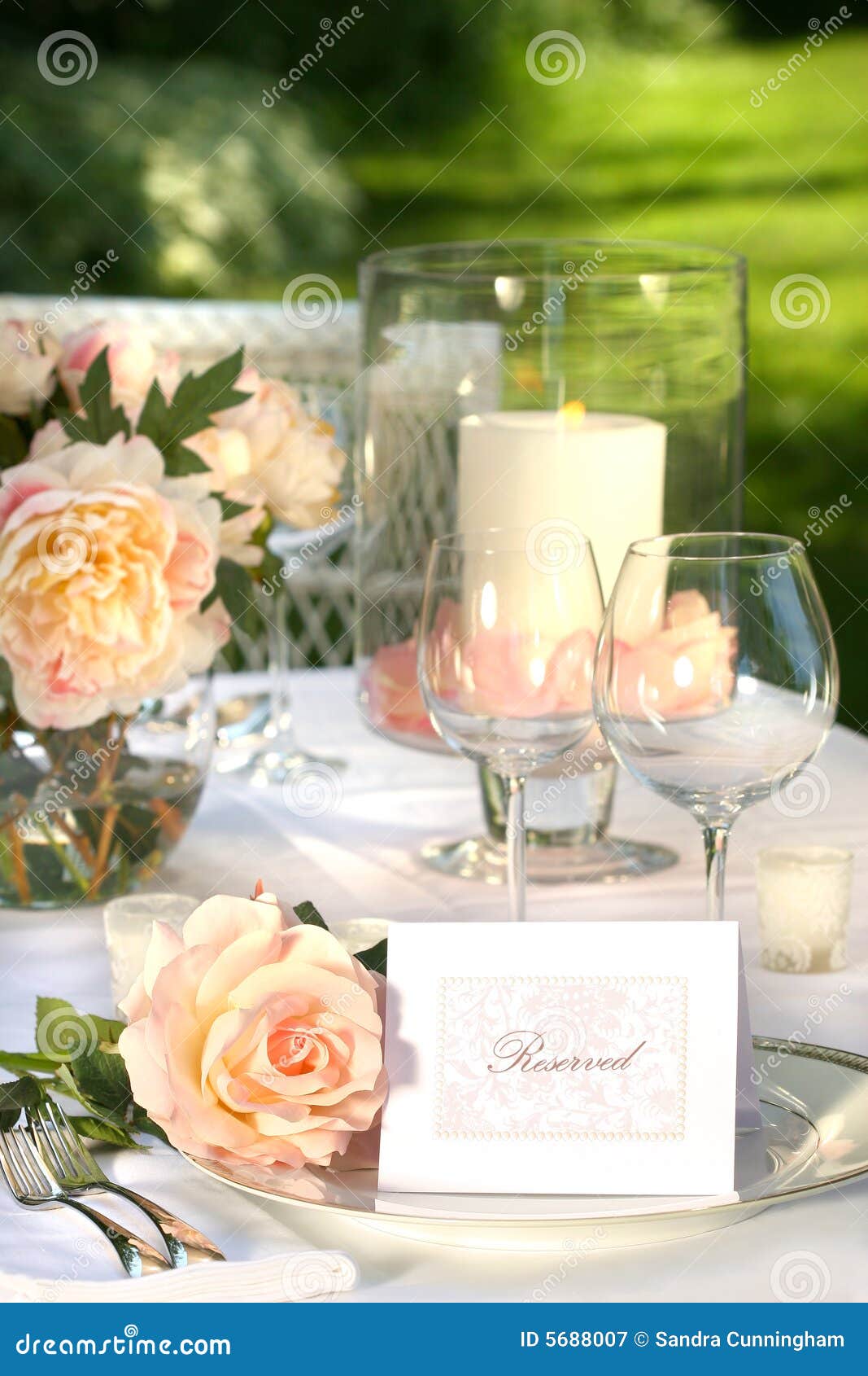Place Setting and Card on a Table Stock Image - Image of event ...