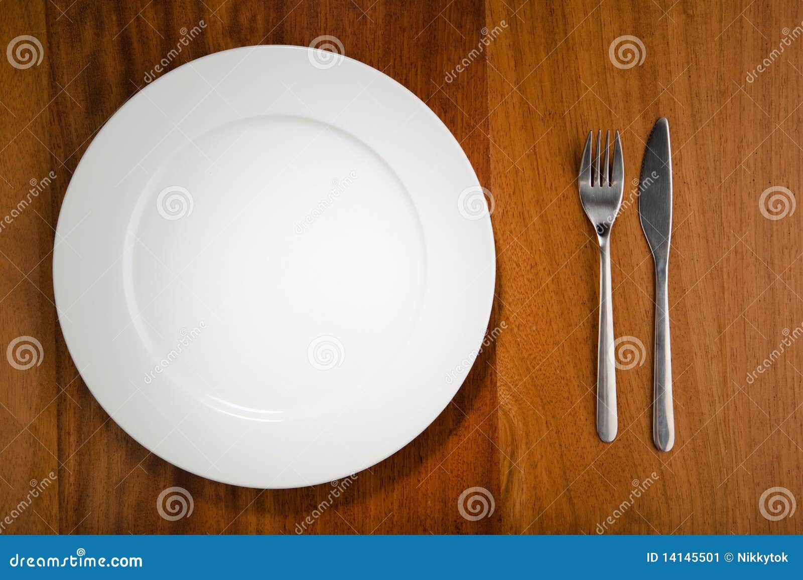 Place setting and plate stock image. Image of utensil - 14145501