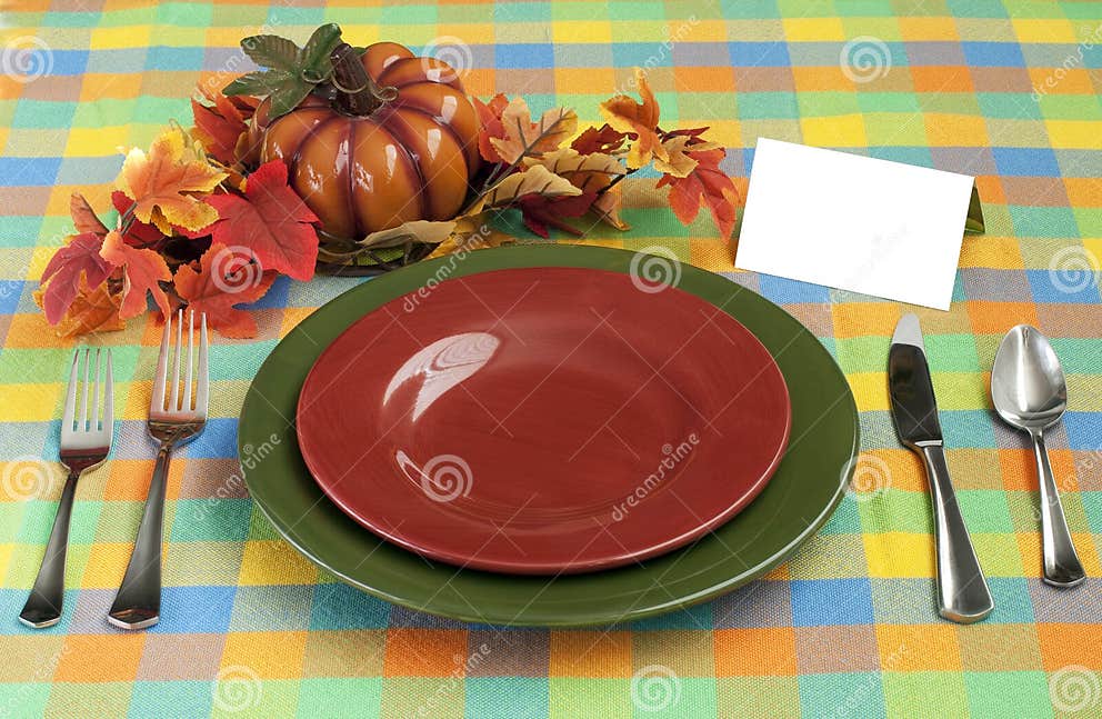 Place Setting with White Card Stock Image - Image of card, place: 11234371