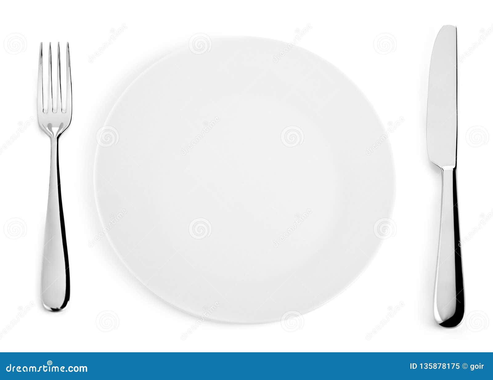 Place setting on white stock image. Image of kitchen - 135878175