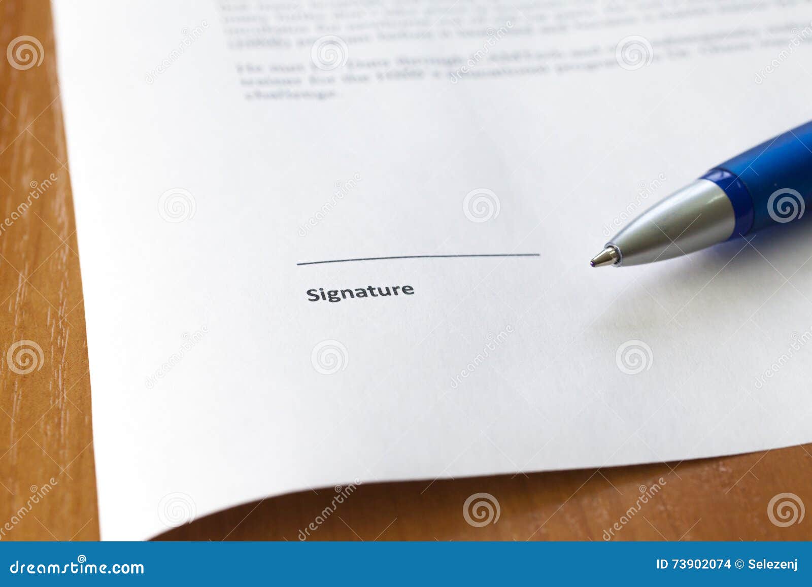 Place for the signature stock photo. Image of business - 73902074