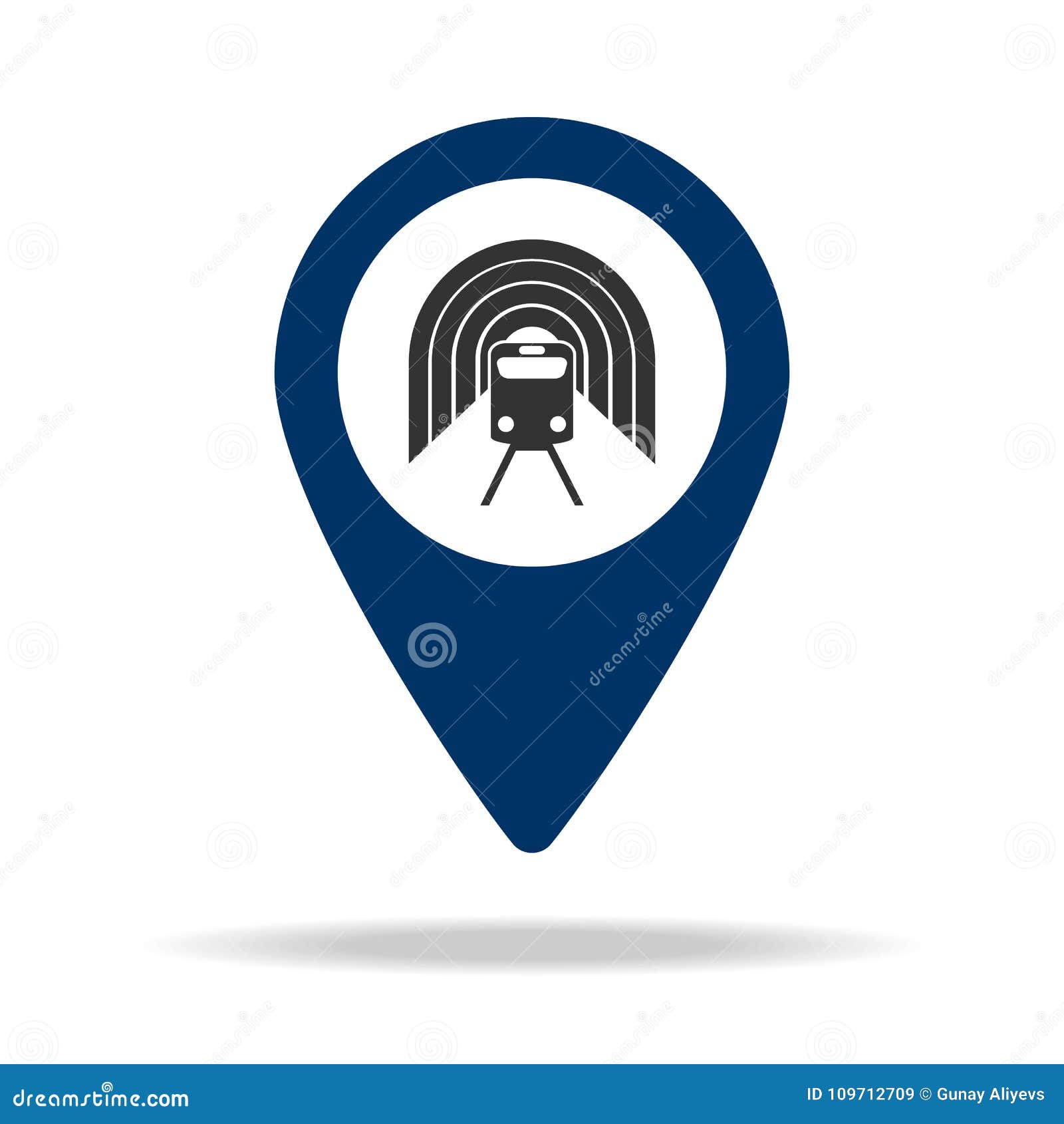 Place of Subway in Blue Map Pin Icon. Element of Map Point for Mobile ...