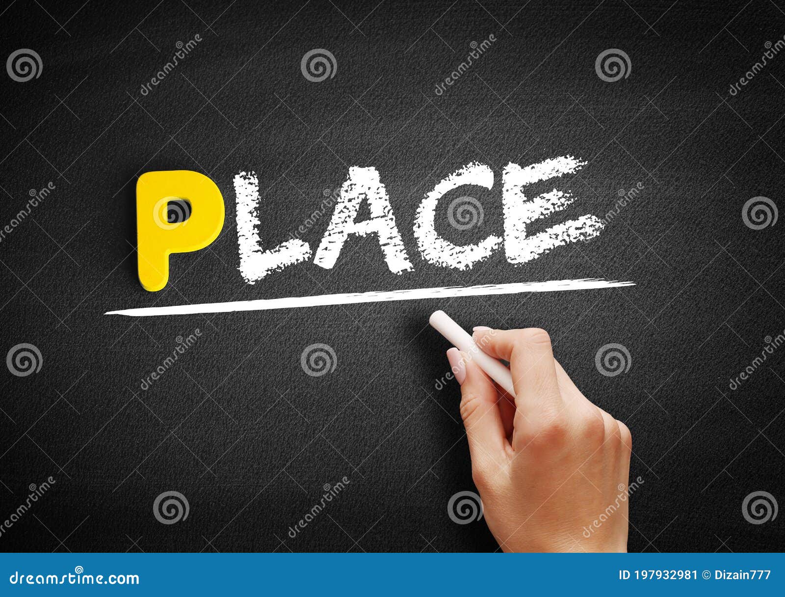 Place text on blackboard stock image. Image of corporate - 197932981