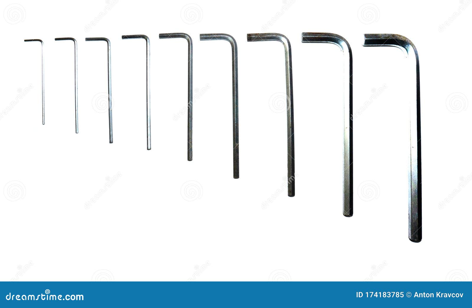 Hexagonal Key on a White Background. Copy Space Stock Image - Image of ...