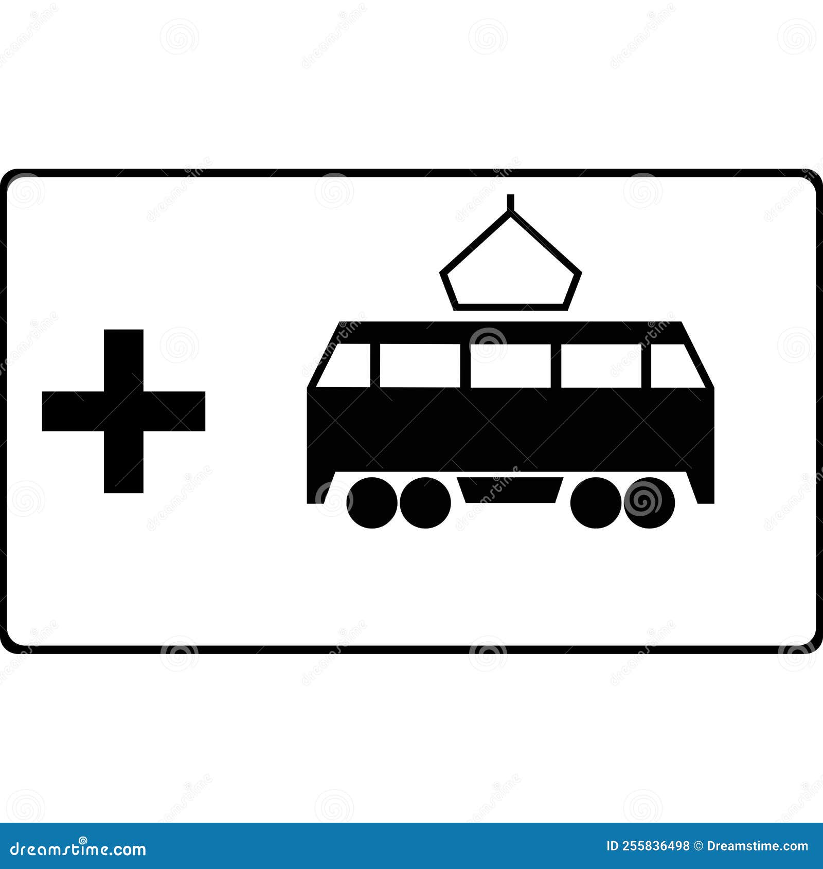 The Place of Transfer of Vehicles at the Trolleybus. Stock Vector ...