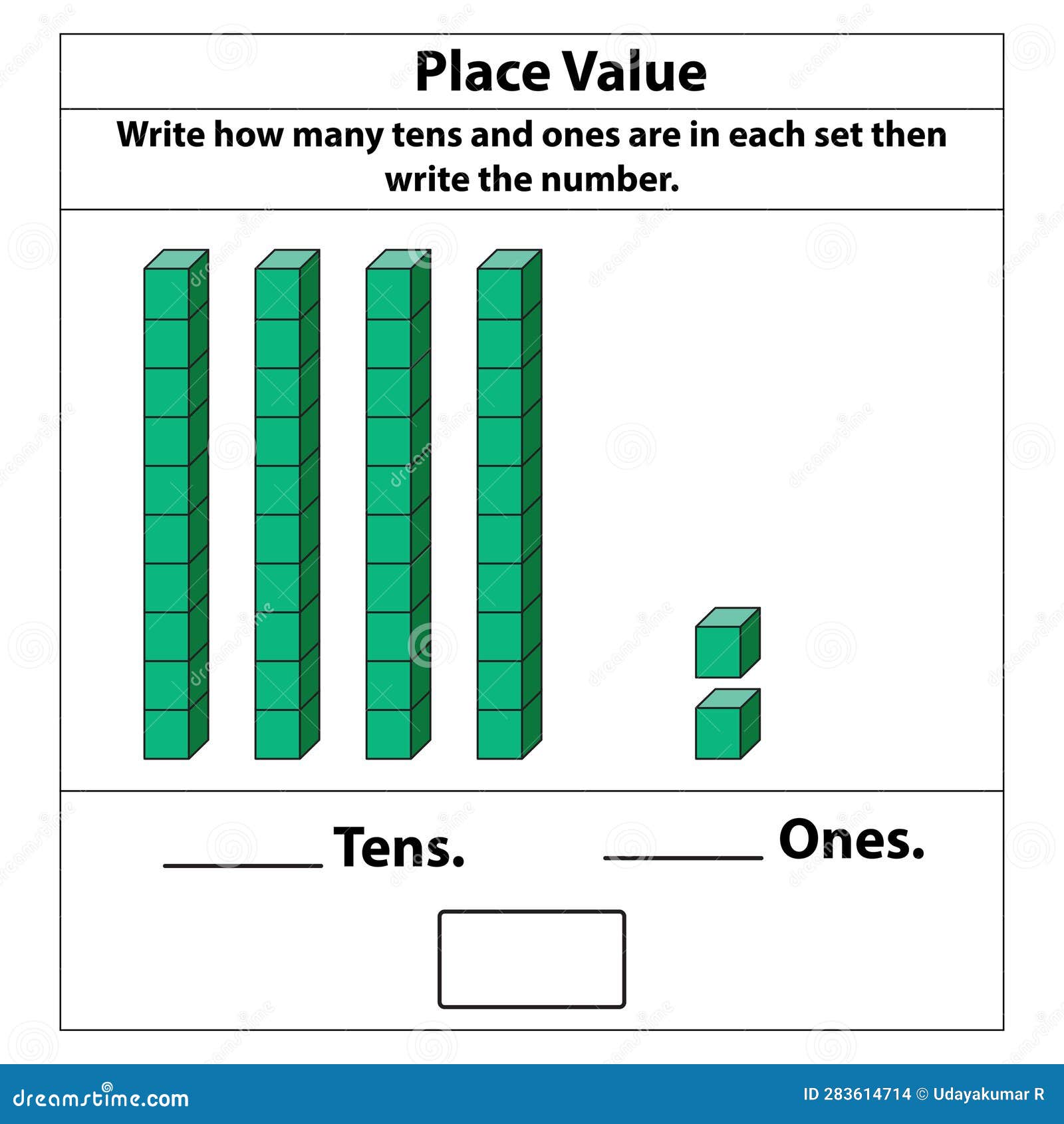 Place Value Hundreds Tens And Ones. 10 Blocks. And Single Blocks ...