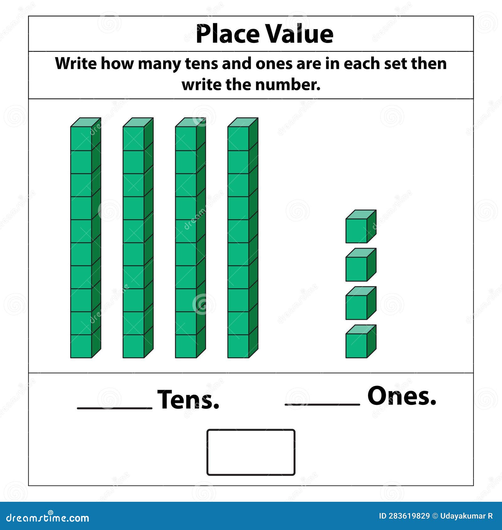 Place Value Hundreds Tens And Ones. 10 Blocks. And Single Blocks ...