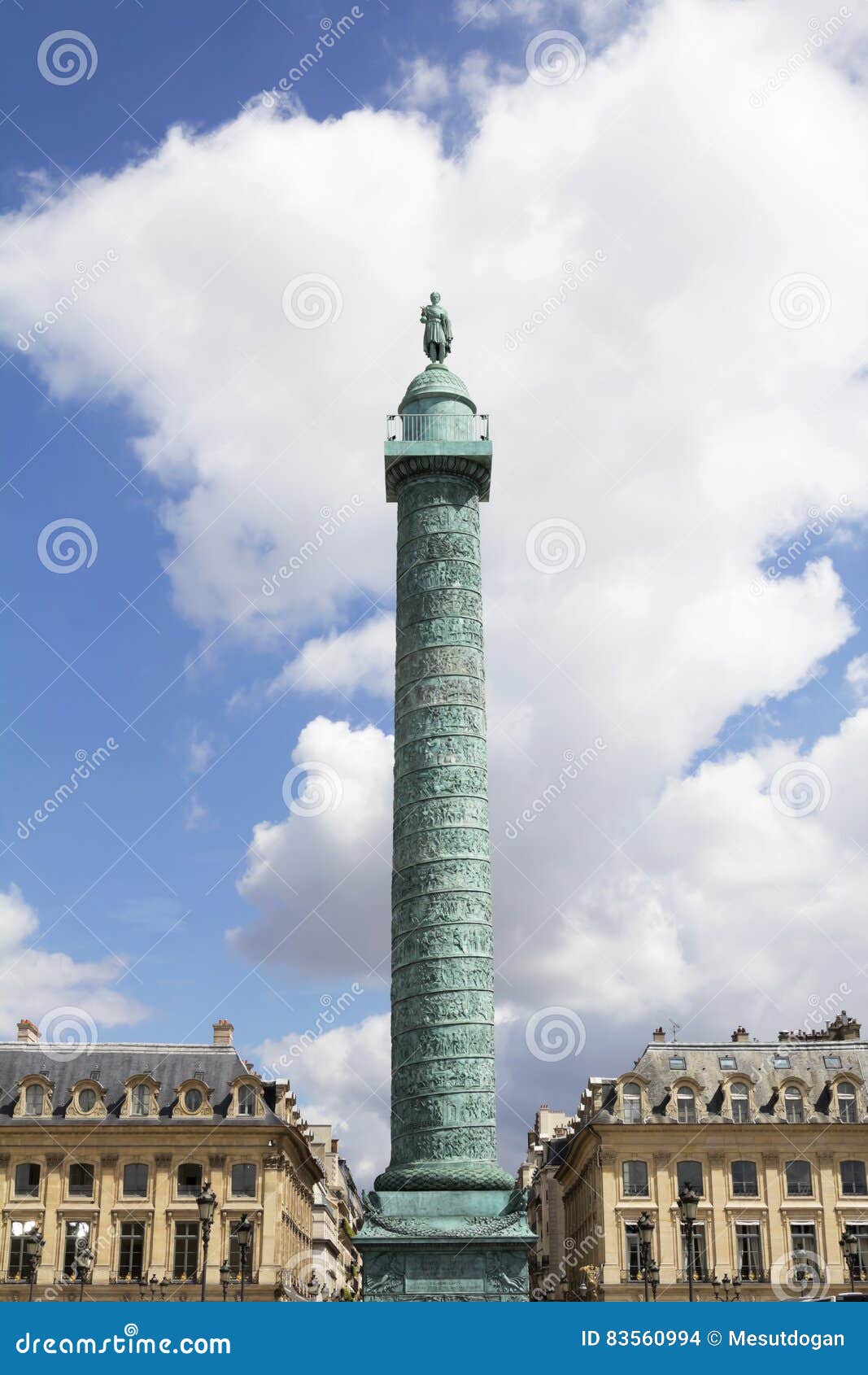 Vendome Column With Statue Of Napoleon Bonaparte On The Place Vendome ...