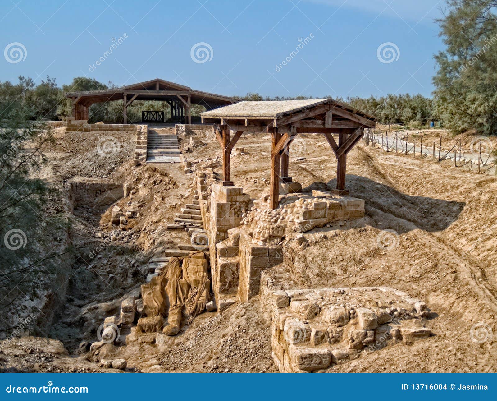 Place Where Jesus Was Baptized in Bethany, Jordan Stock Photo - Image ...