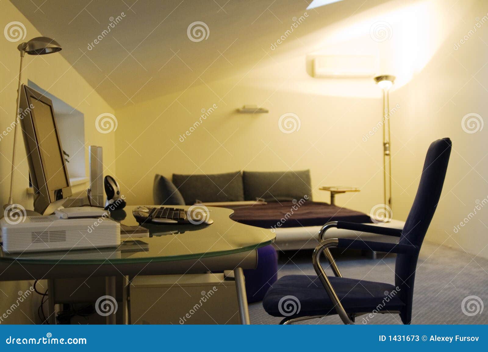 Place for work at home stock image. Image of architecture - 1431673