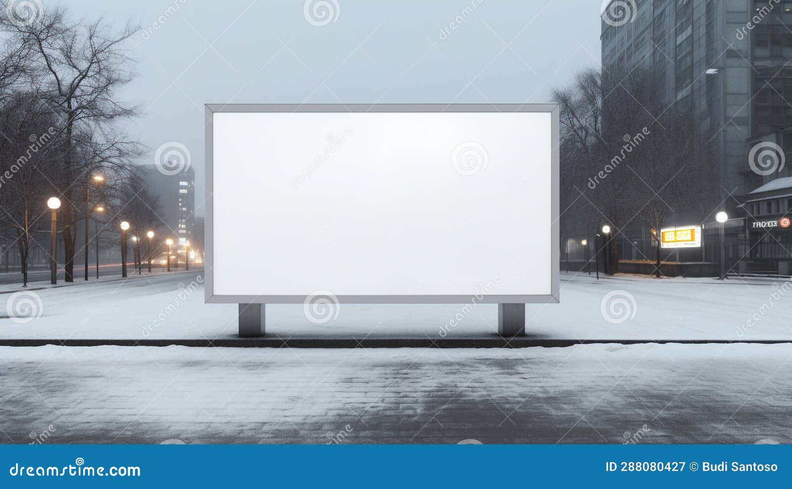Empty Advertising Panel Generative AI Stock Illustration - Illustration ...