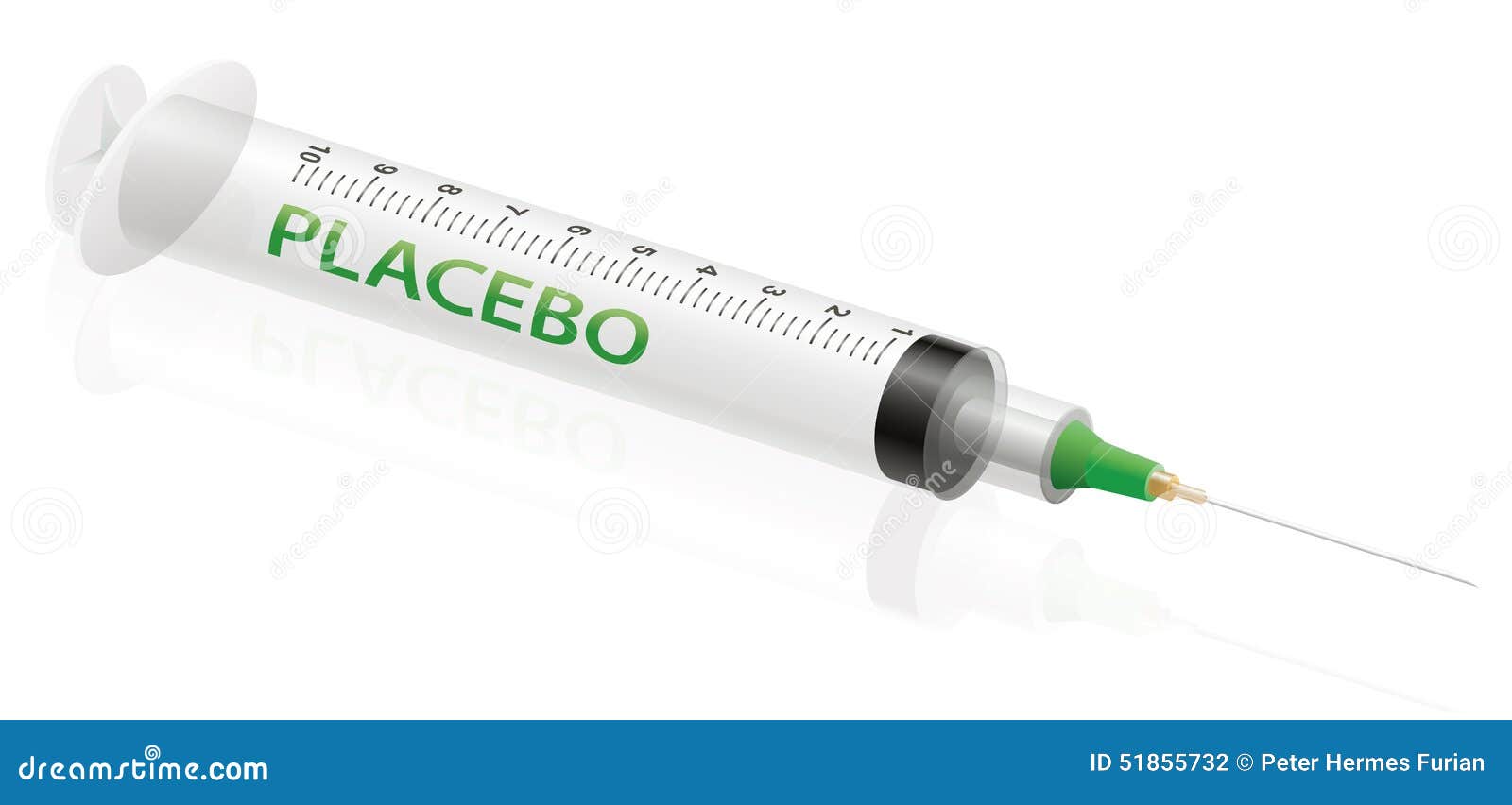 Placebo Injection Syringe stock vector. Illustration of cure - 51855732