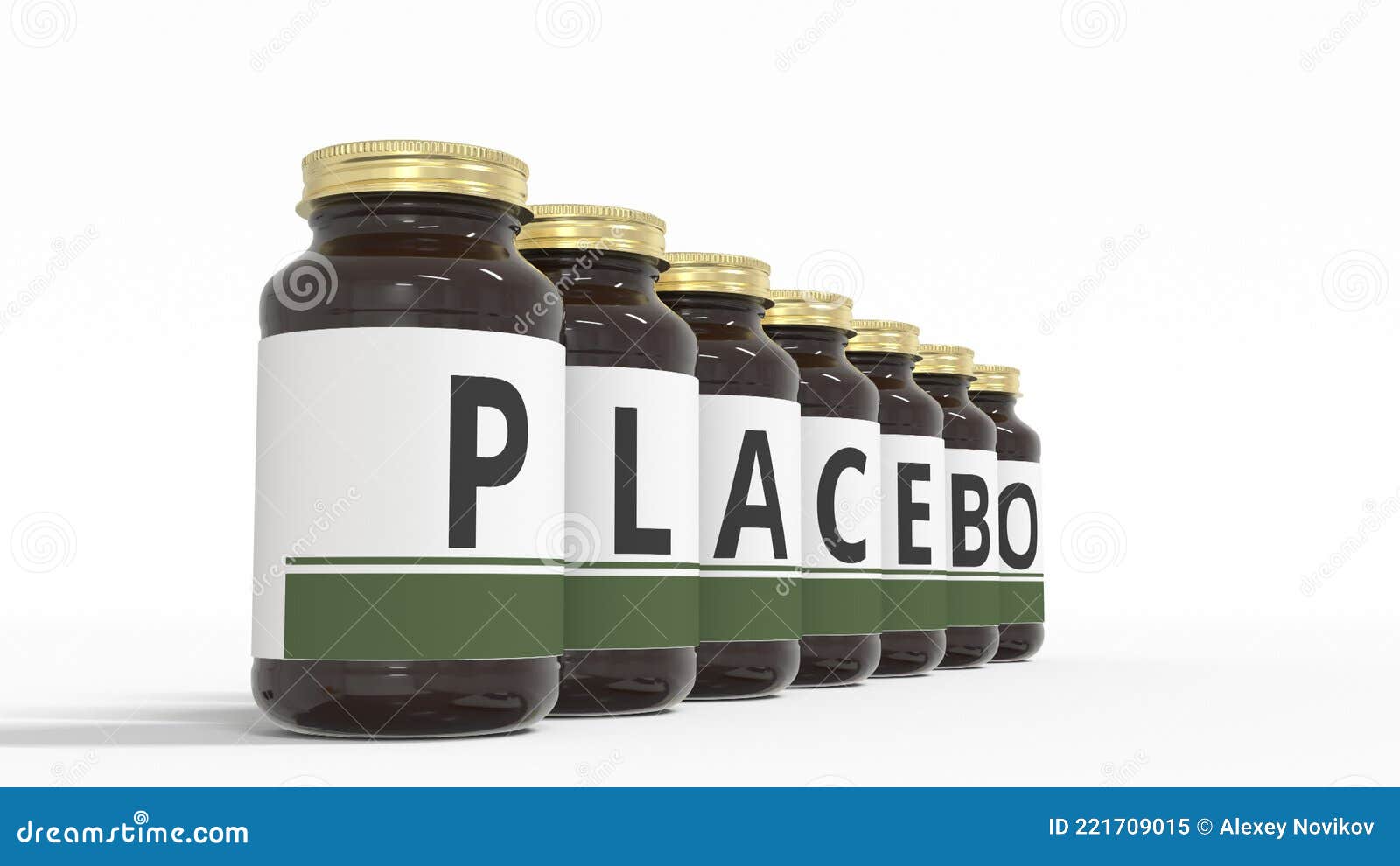 PLACEBO Text on the Labels of Medical Bottles. 3d Animation Stock Video ...