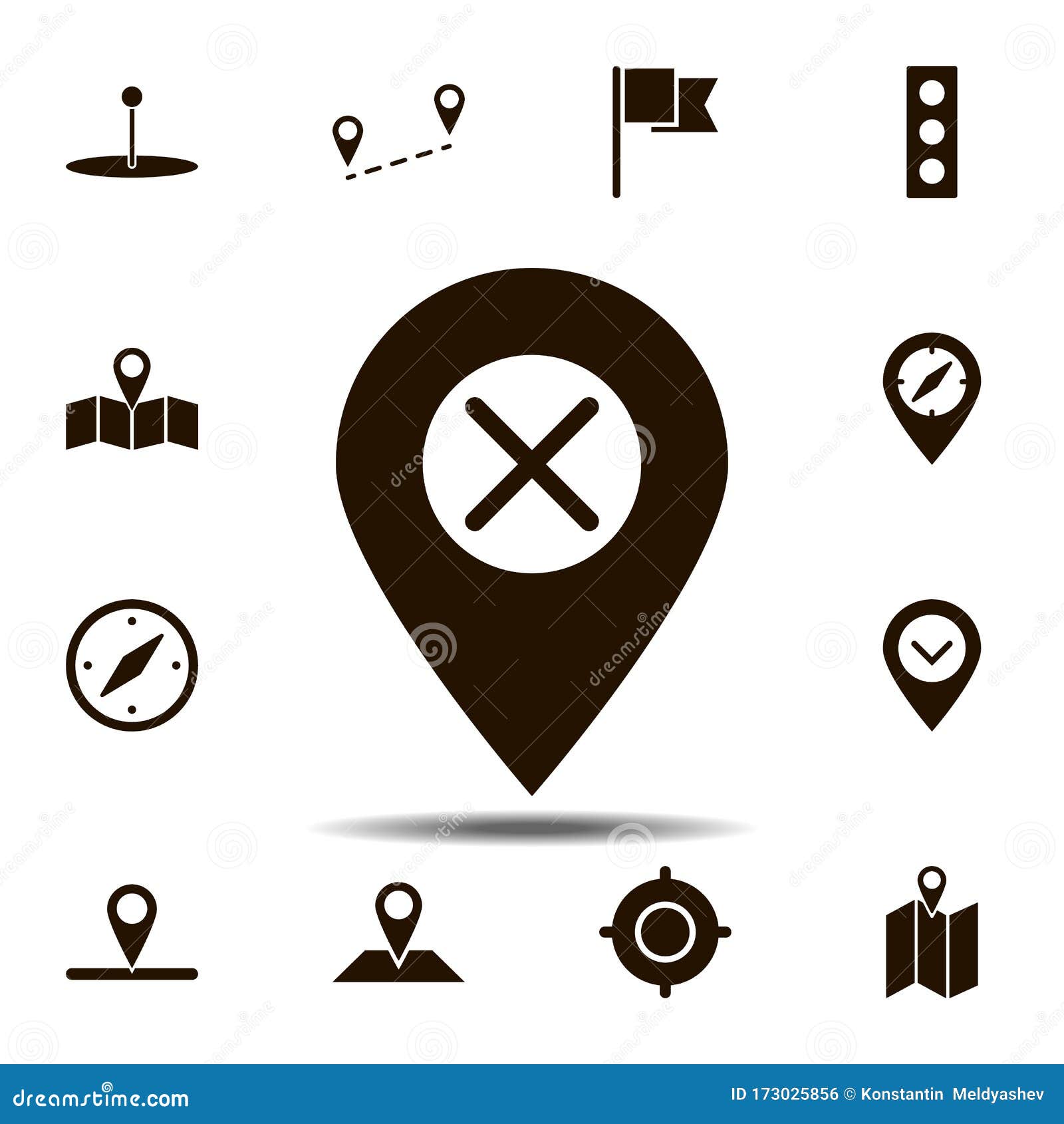 Placeholder Icon. Simple Glyph, Flat Vector Element of Location Icons ...