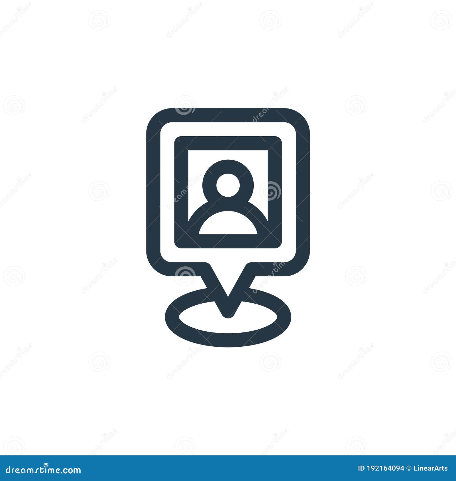 Placeholder Icon Vector from Customer Service Concept. Thin Line ...