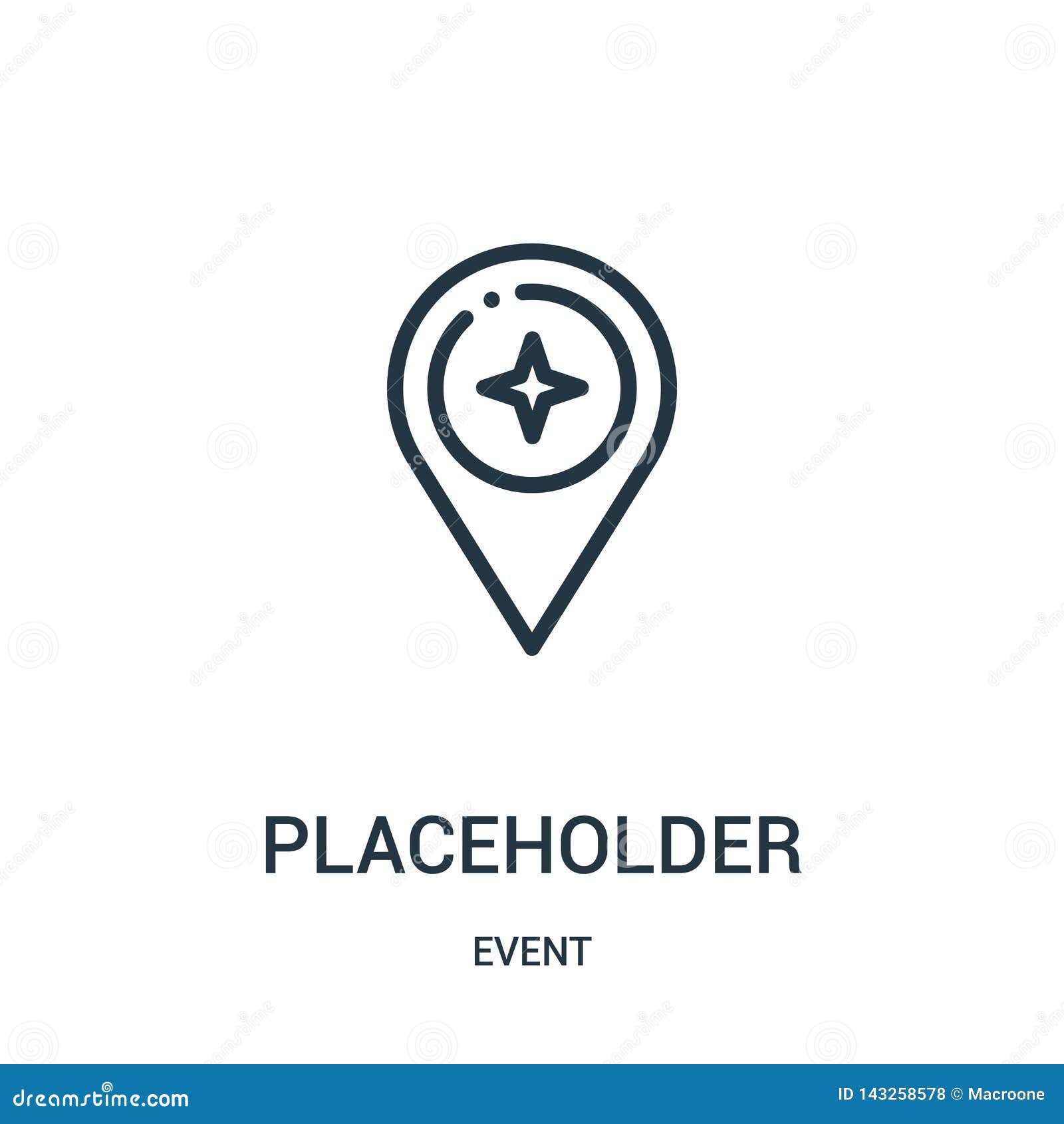 Placeholder Icon Vector from Event Collection. Thin Line Placeholder ...