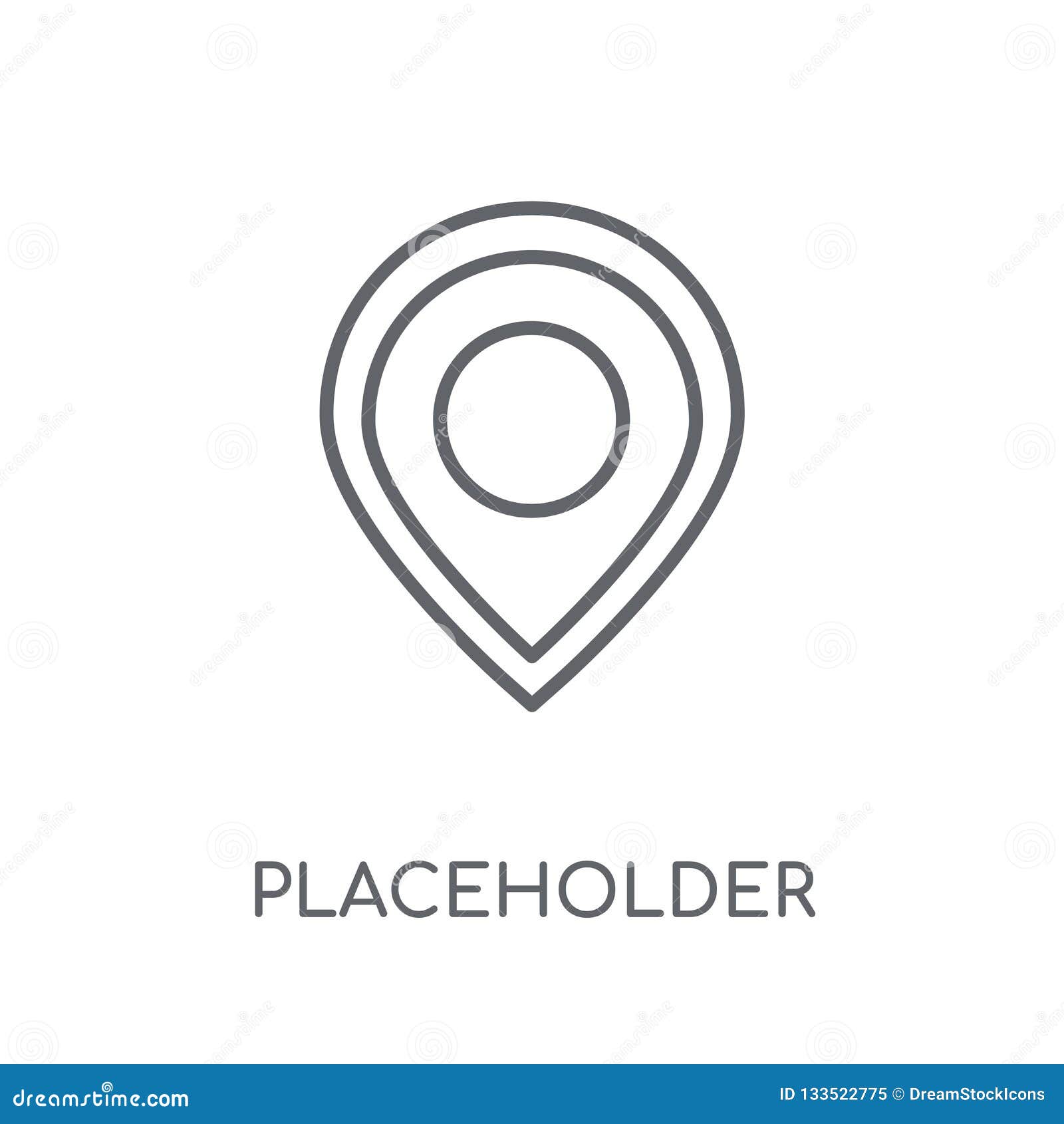 Placeholder Linear Icon. Modern Outline Placeholder Logo Concept Stock ...