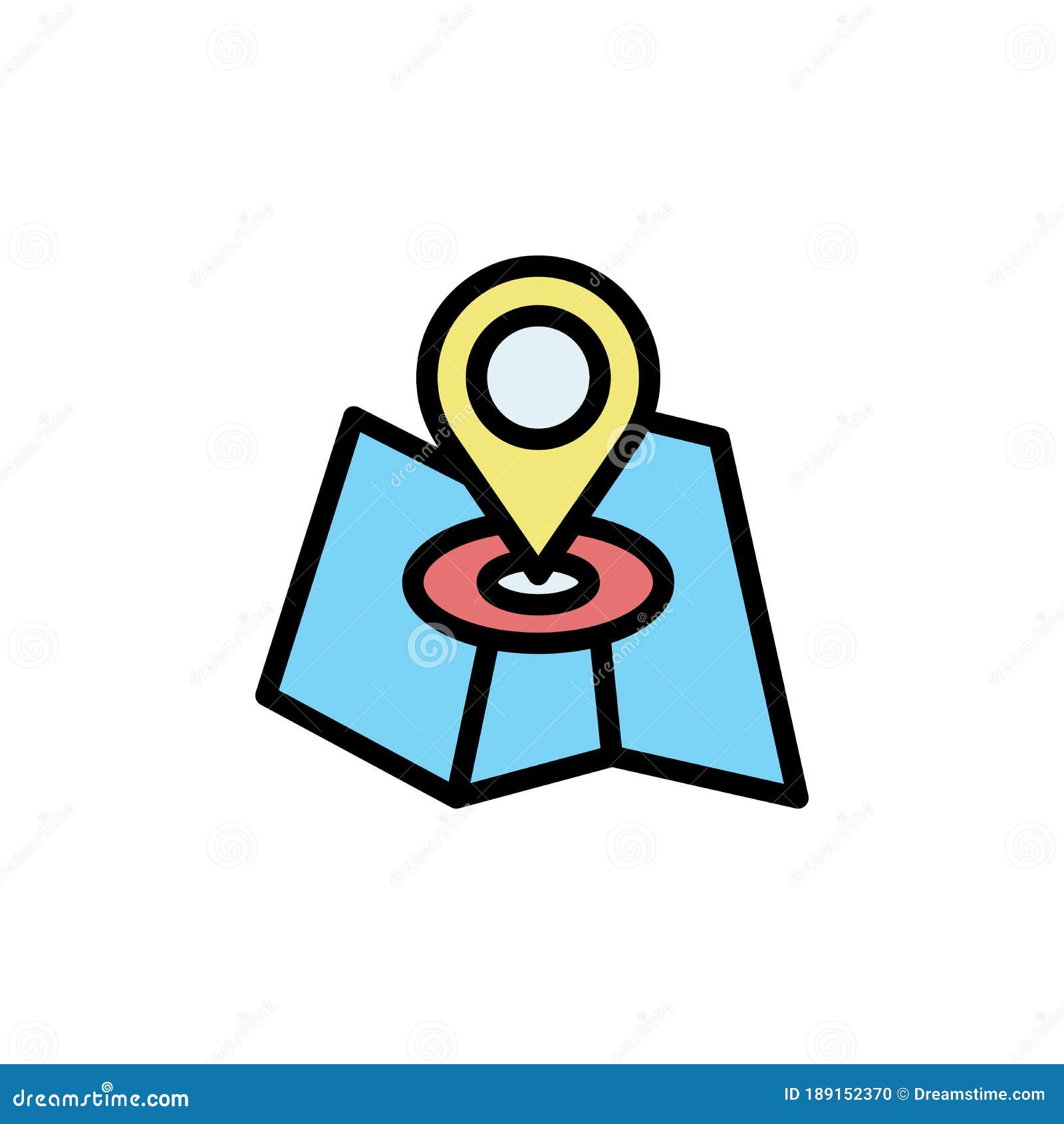 Placeholder, Map Icon. Simple Color with Outline Vector Elements of ...