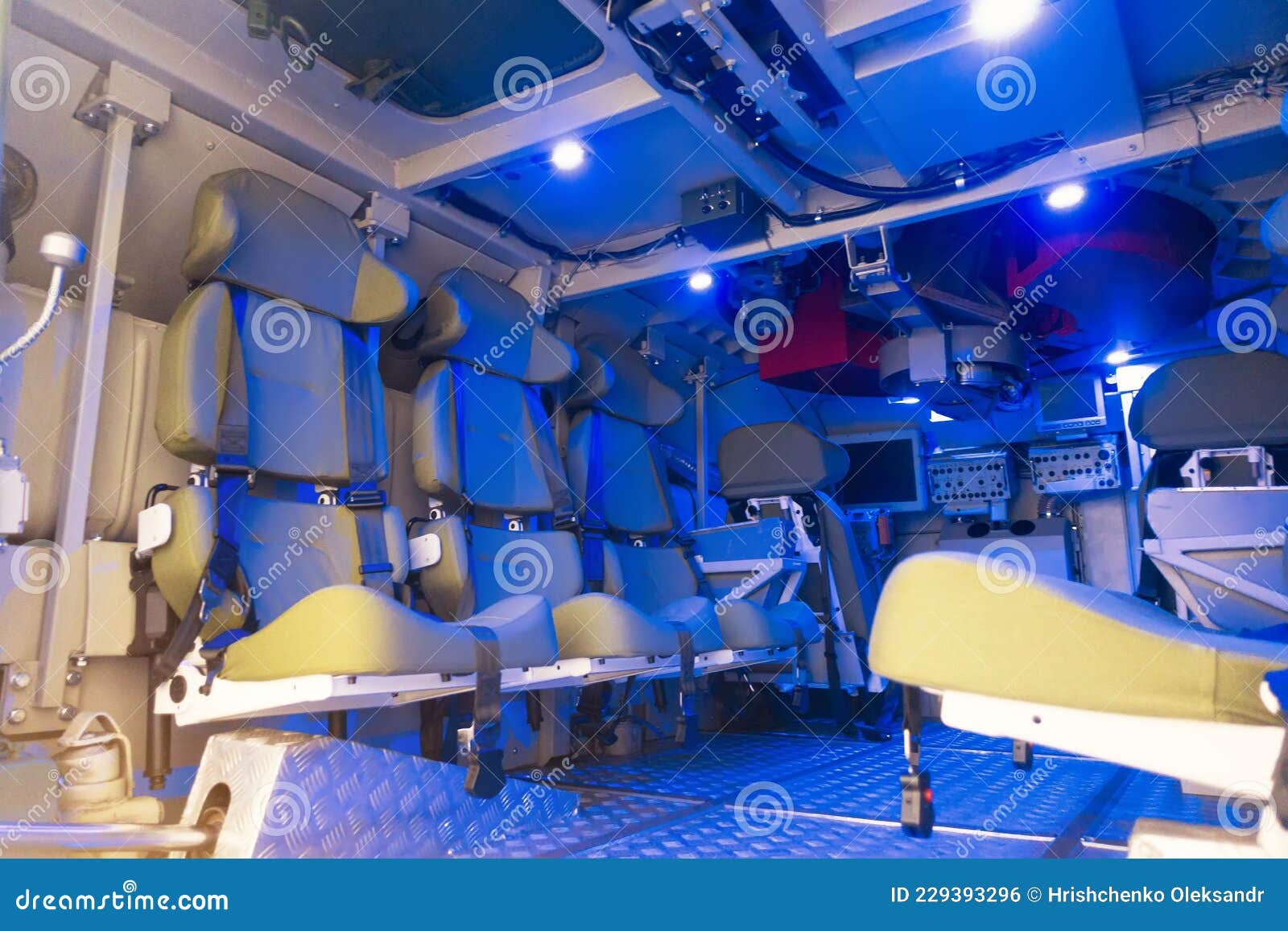 Placement of the Crew in a Combat Armored Vehicle Stock Photo - Image ...