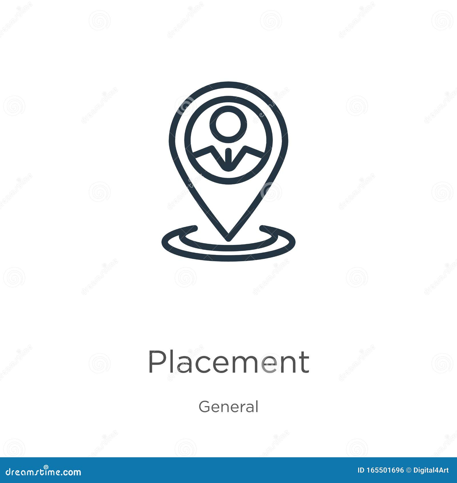 Placement Icon In Comic Style. People Pin Vector Cartoon Illustration ...