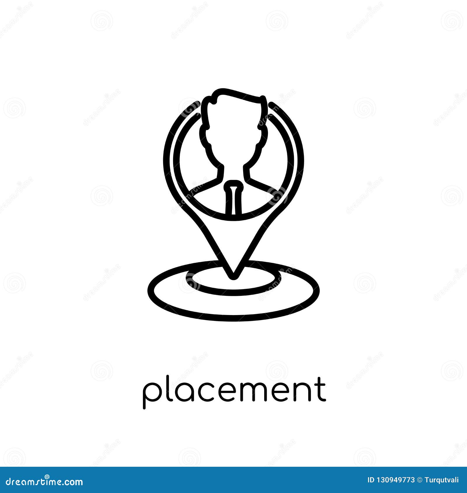 Placement Icon. Trendy Modern Flat Linear Vector Placement Icon Stock ...