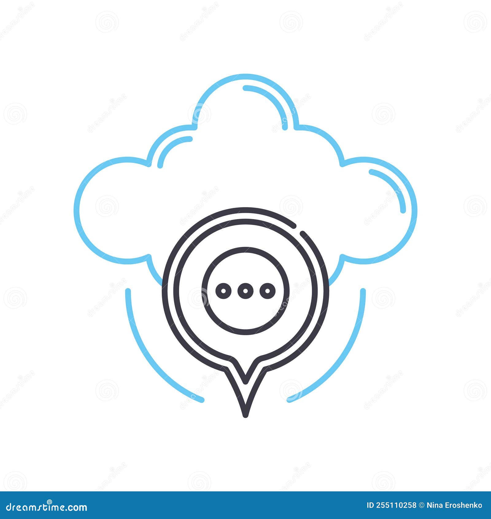 Placement Line Icon, Outline Symbol, Vector Illustration, Concept Sign ...