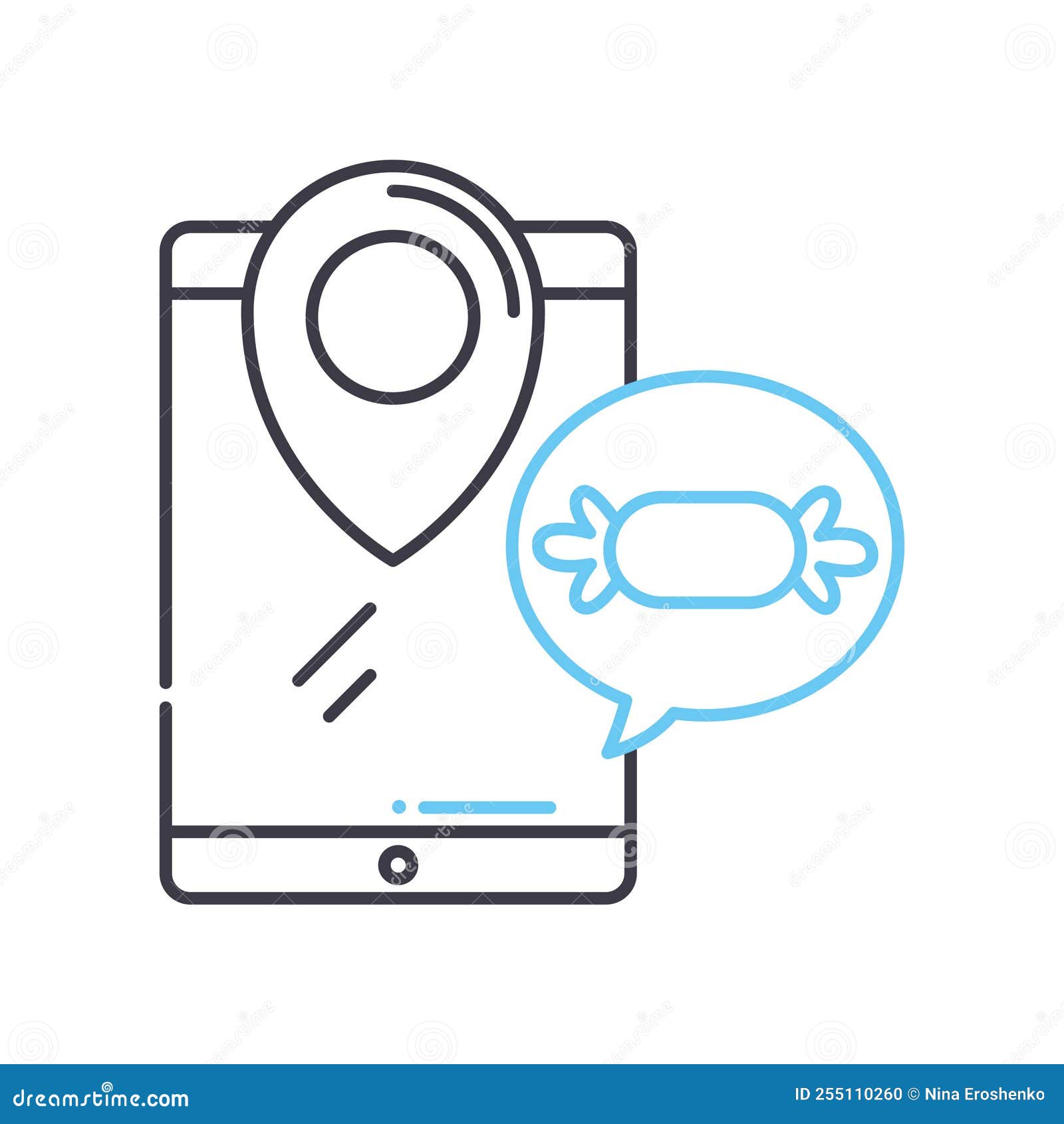 Placement Line Icon, Outline Symbol, Vector Illustration, Concept Sign ...