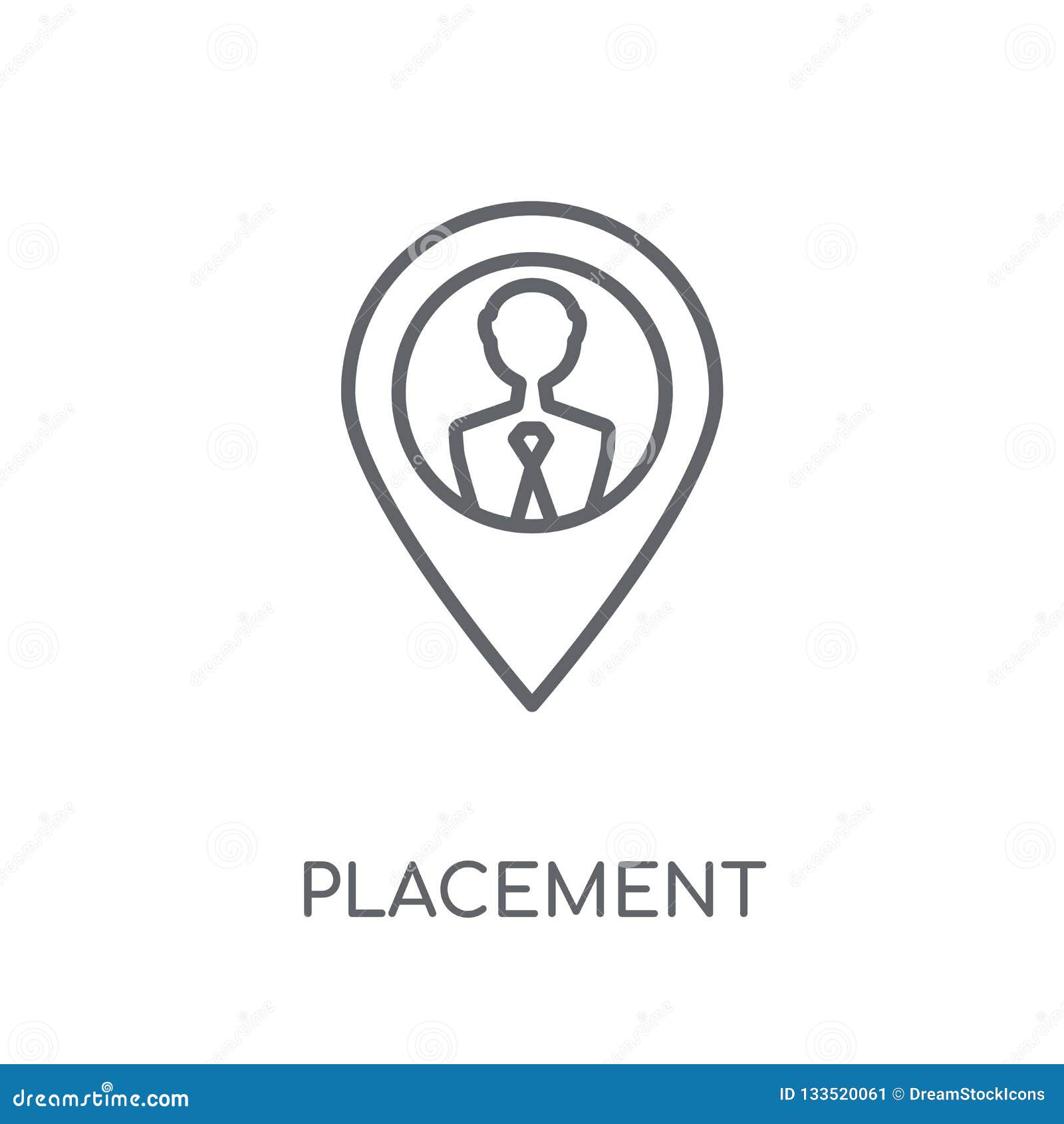 Placement Linear Icon. Modern Outline Placement Logo Concept on Stock ...