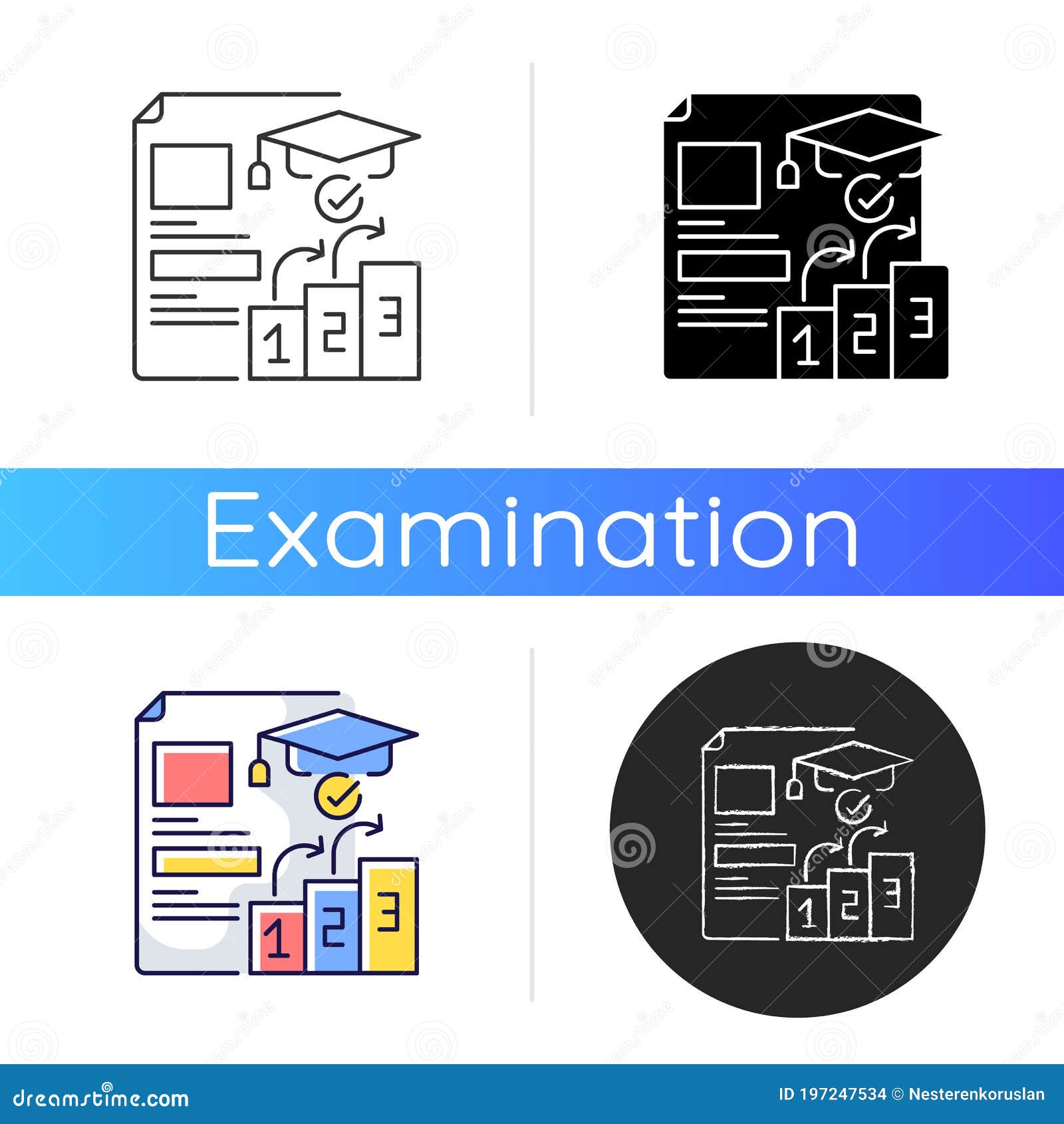 Placement tests icon stock vector. Illustration of measure - 197247534