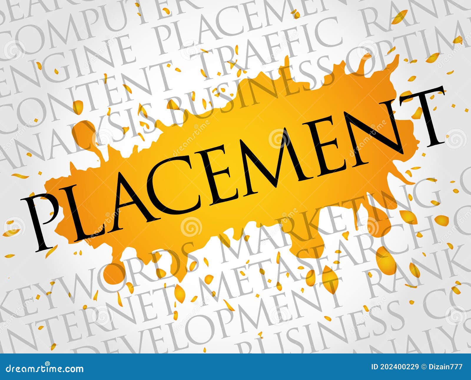 PLACEMENT Word Cloud Collage Royalty-Free Stock Photography ...