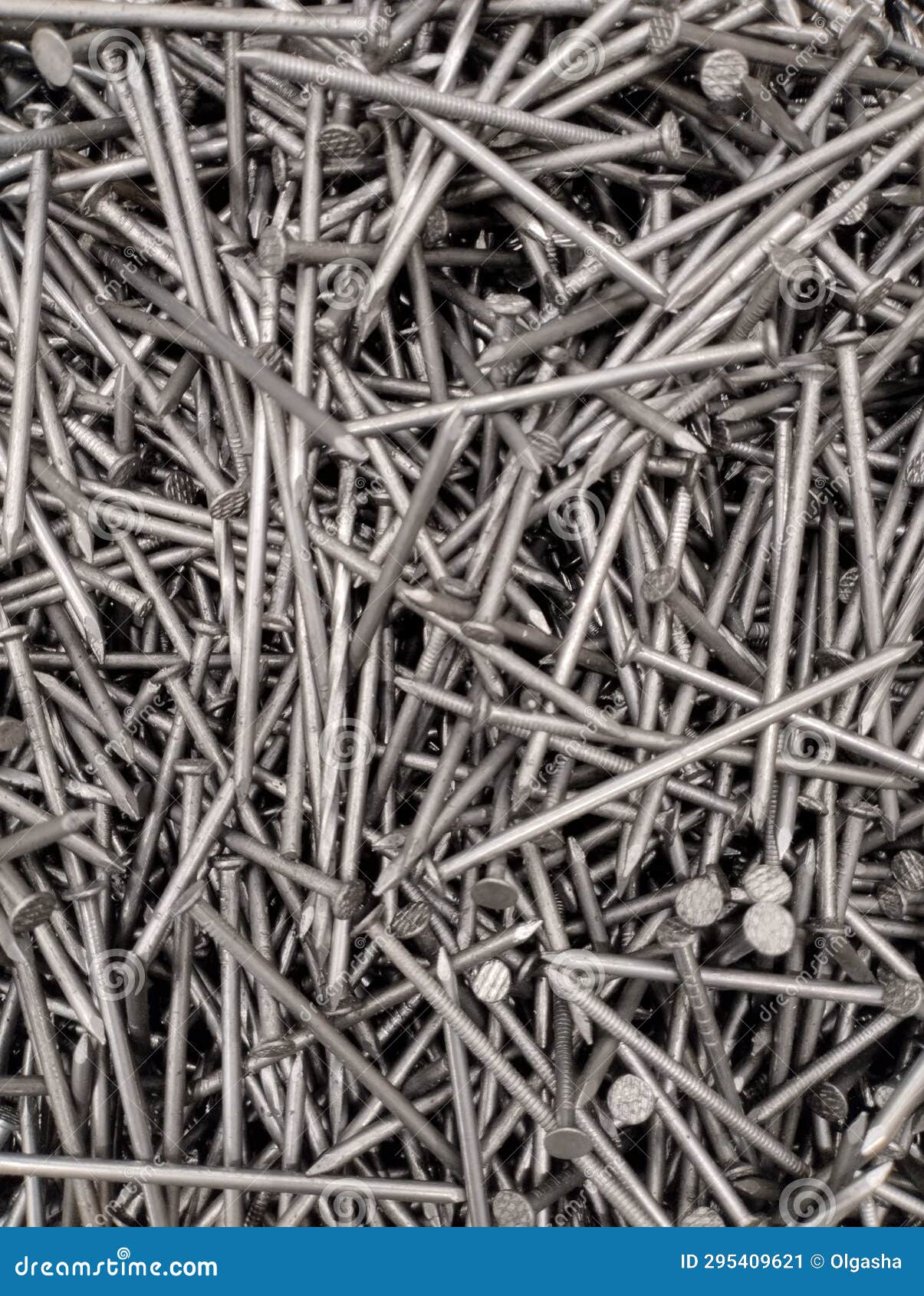 Placer of Iron Bolts, Construction Fasteners, Industrial Background ...